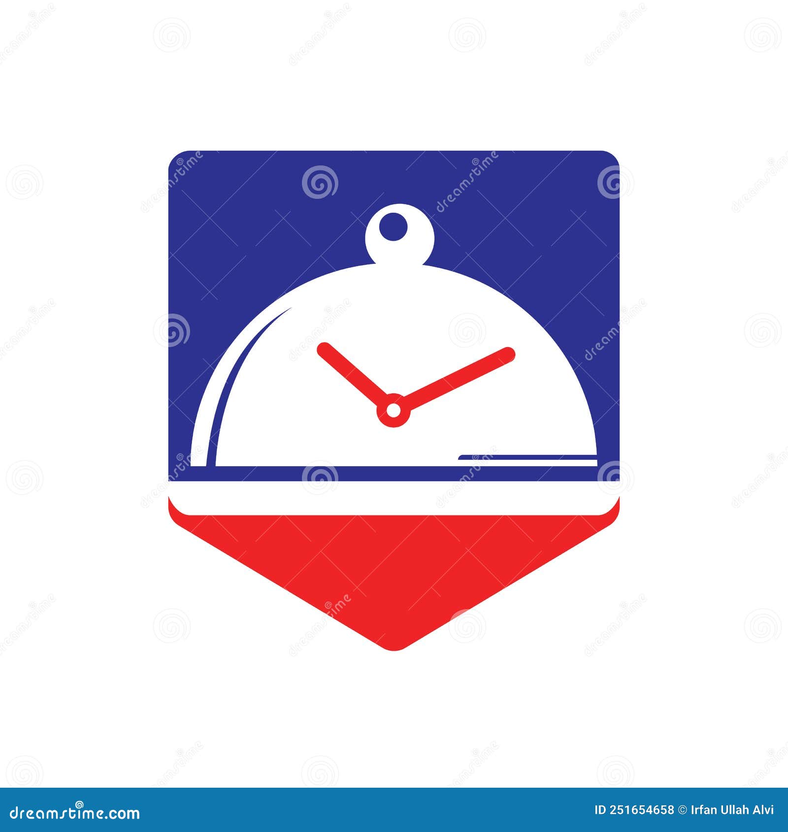 Food Time Vector Logo Design Template. Stock Vector - Illustration of ...