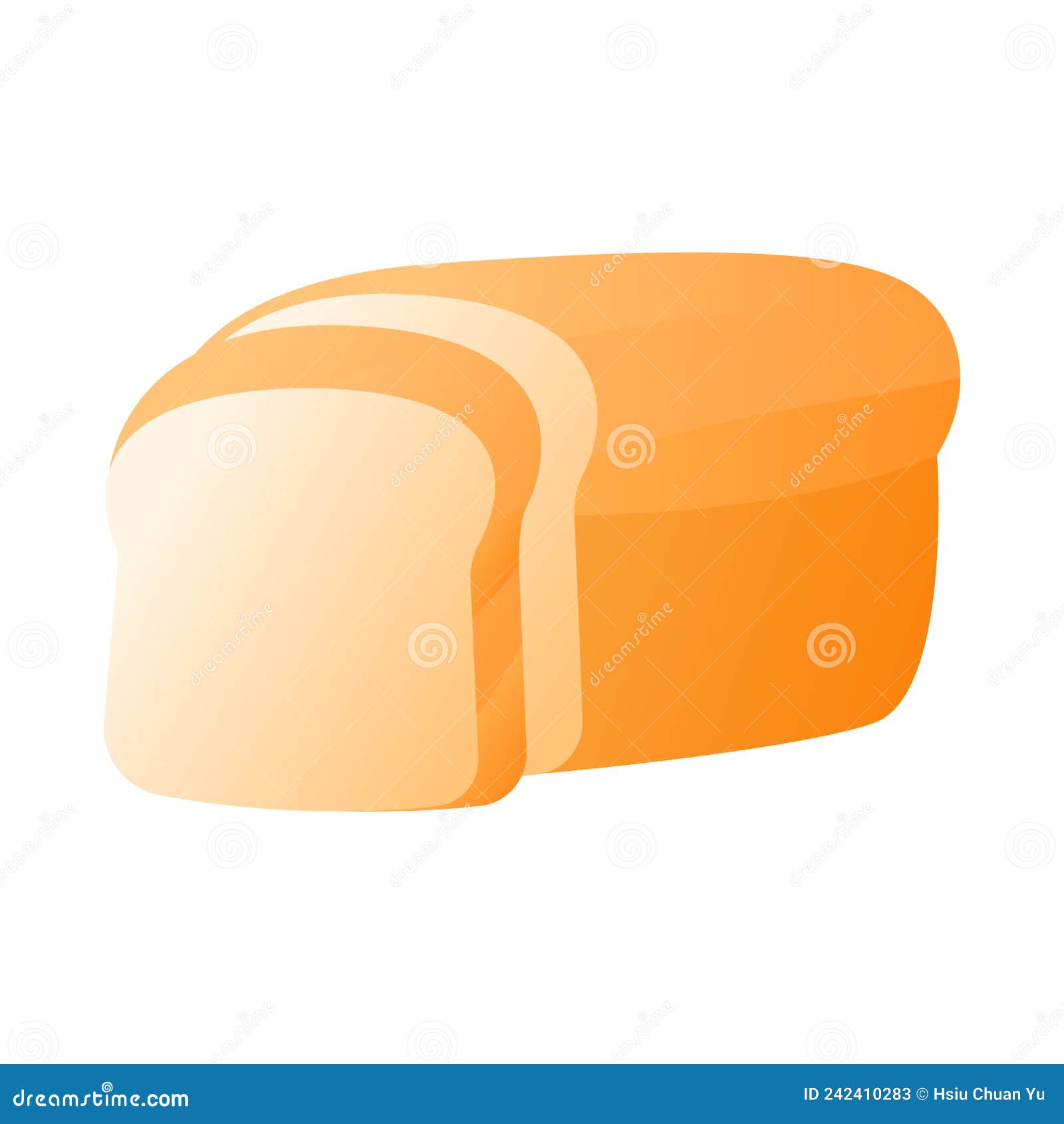 Food Toast Bread Cartoon Vector Illustration Isolated Object Stock ...