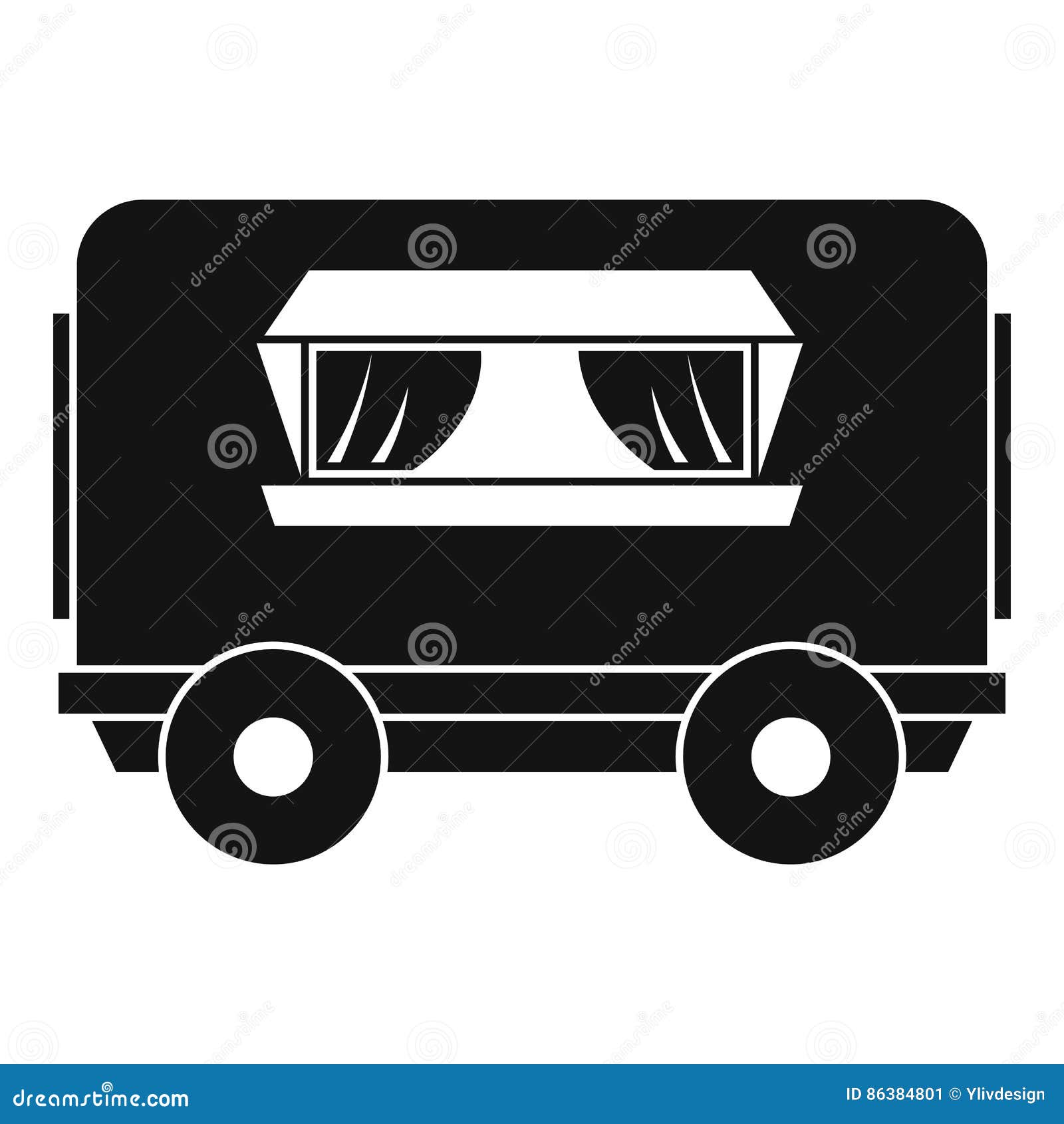 Food Trailer Icon, Simple Style Stock Vector - Illustration of black ...