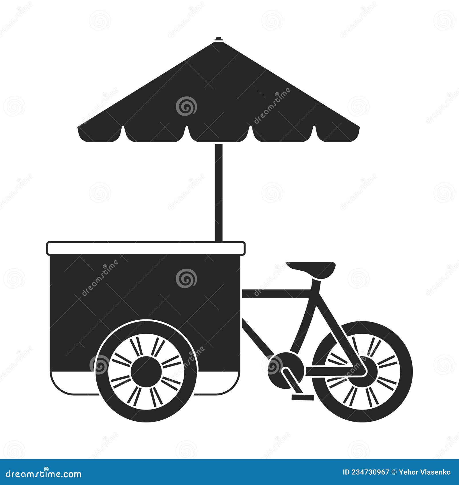Food Trailer Vector Icon.Black Vector Icon Isolated on White Background ...