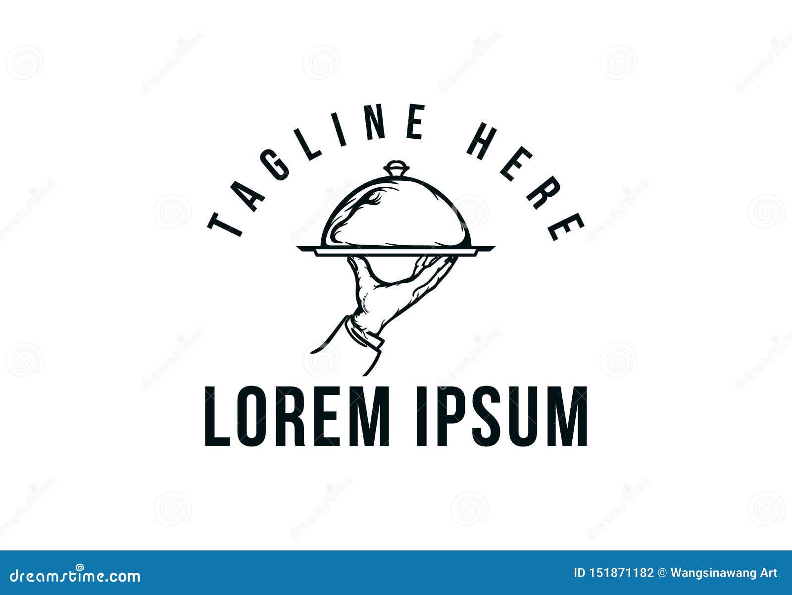 Food Tray on the Hand / Waiters Serving Icon Vector. Stock Vector ...