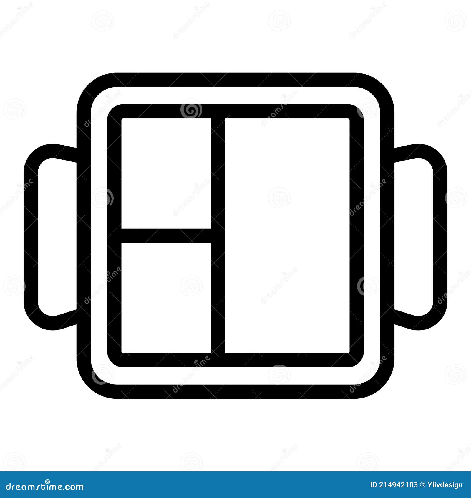 Food Tray Icon, Outline Style Stock Vector - Illustration of diet ...