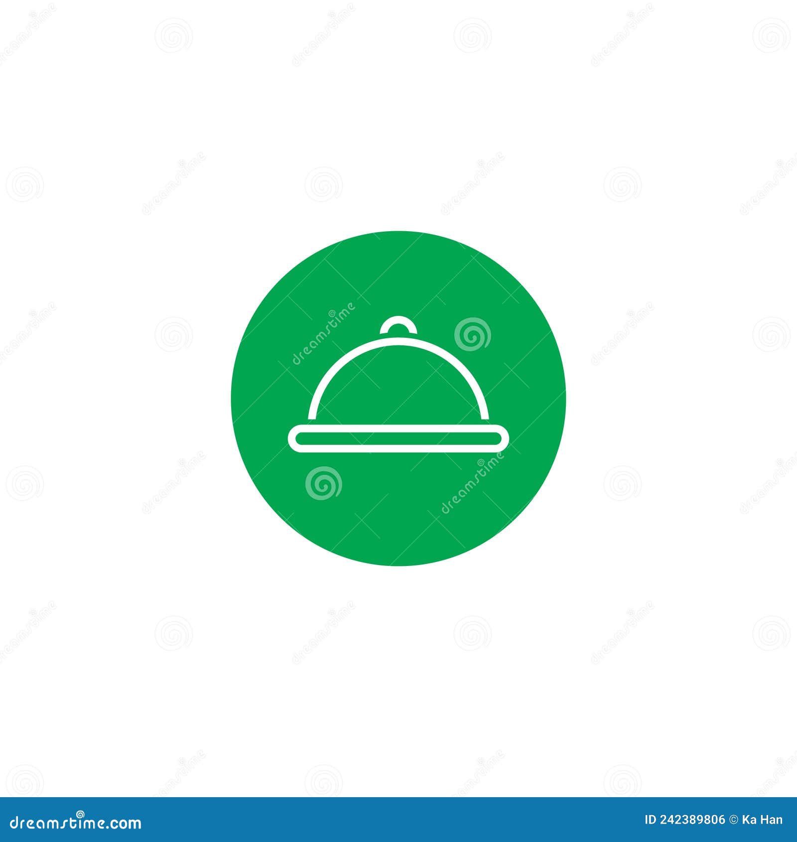 Food Tray Logo Icon Vector in Line Style Stock Vector - Illustration of ...