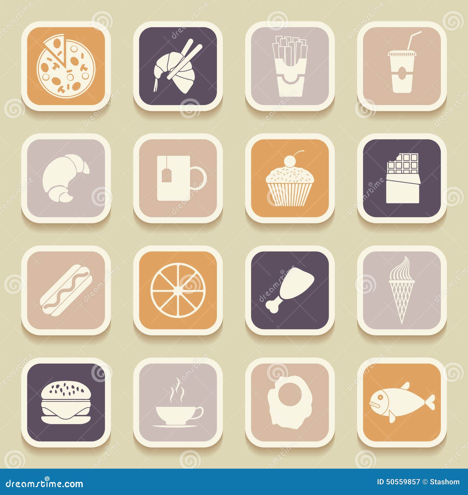 Food universal icons stock vector. Illustration of chicken - 50559857