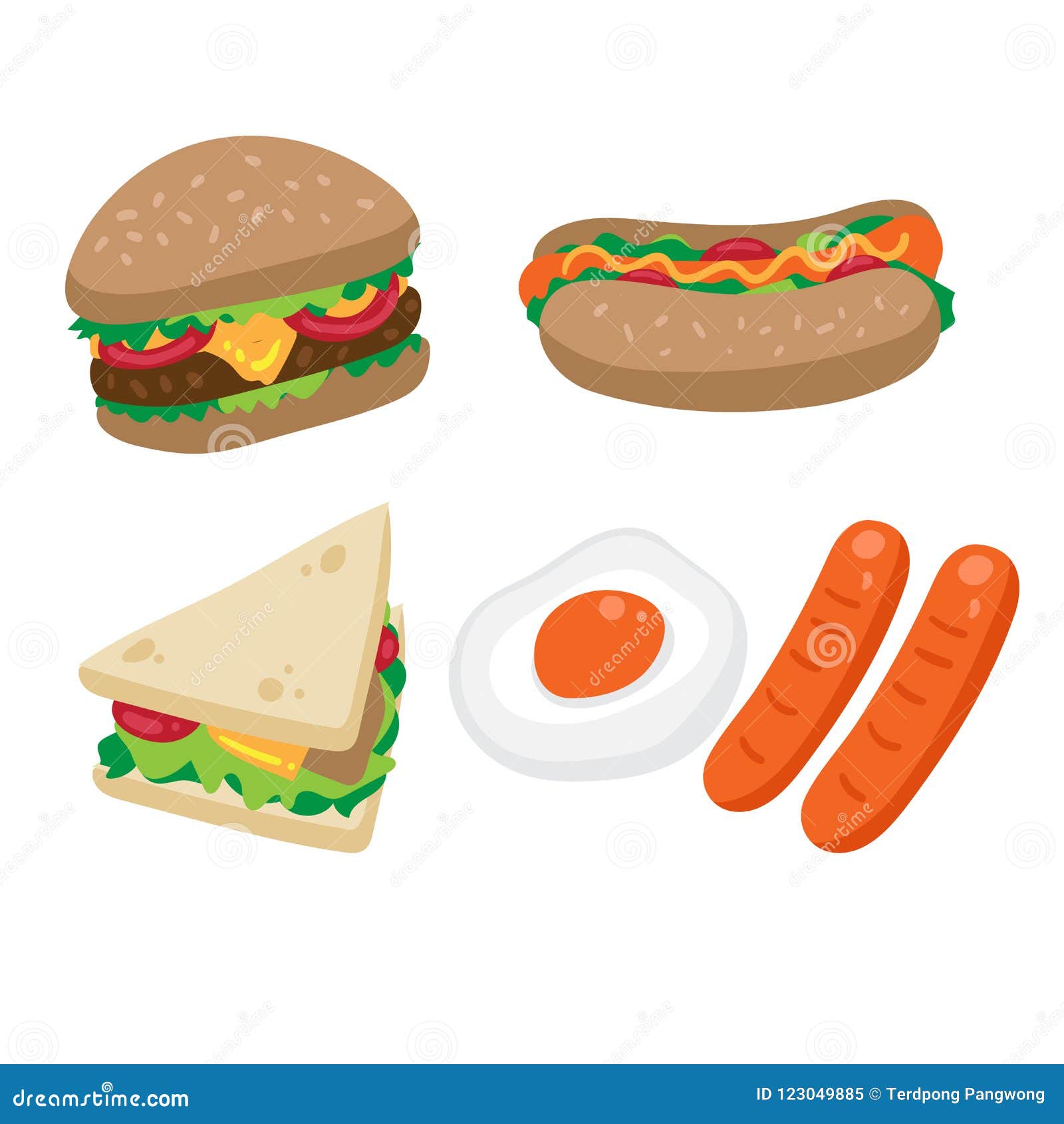 Food Vector Collection Design Stock Illustration - Illustration of ...