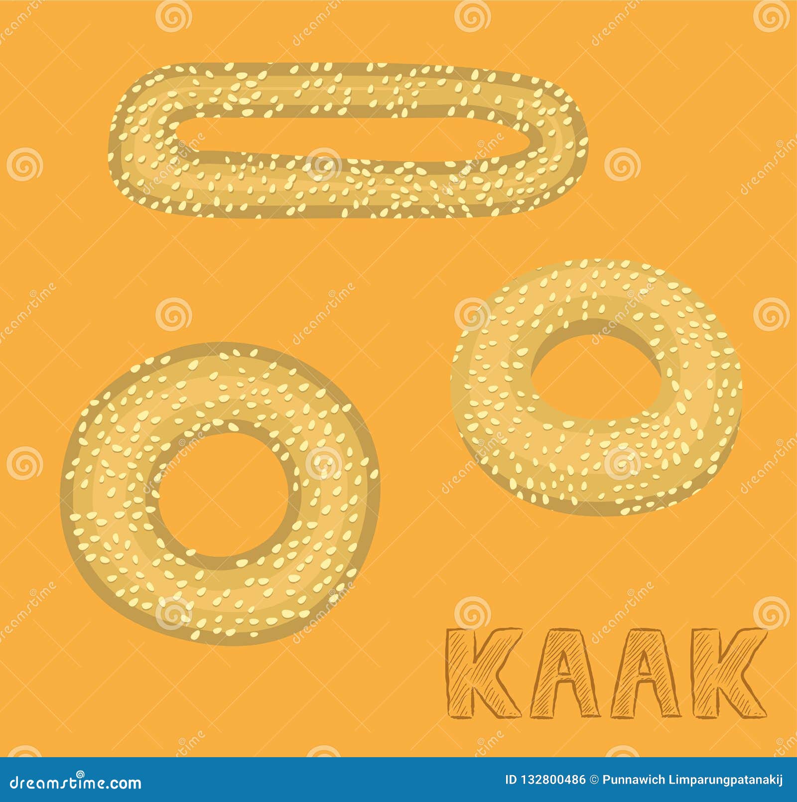 Bread Kind Kaak Vector Illustration Stock Vector - Illustration of ...