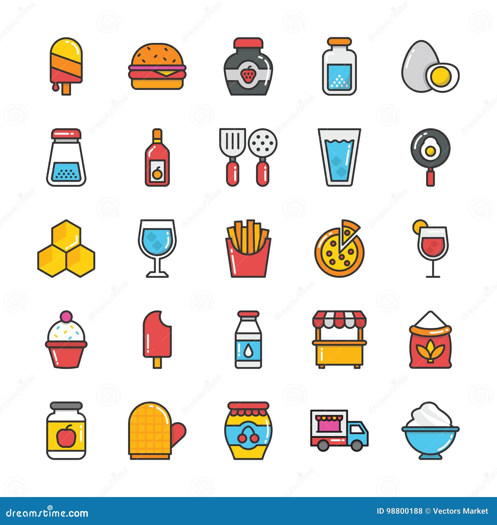 Food Vector Icons 6 stock illustration. Illustration of lolly - 98800188