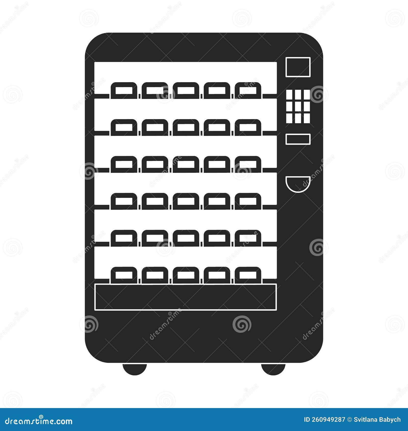 Food Vending Vector Icon.Black Vector Icon Isolated on White Background ...
