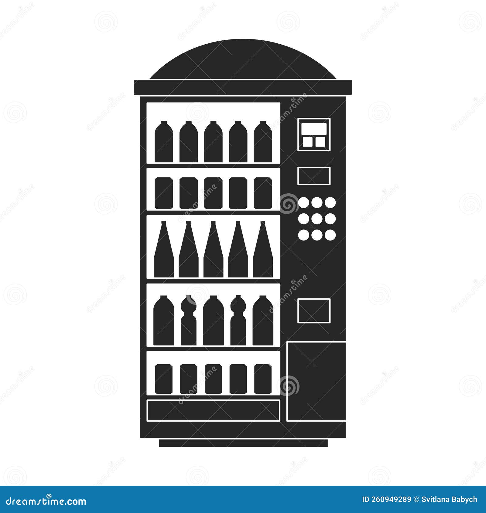 Food Vending Vector Icon.Black Vector Icon Isolated on White Background ...