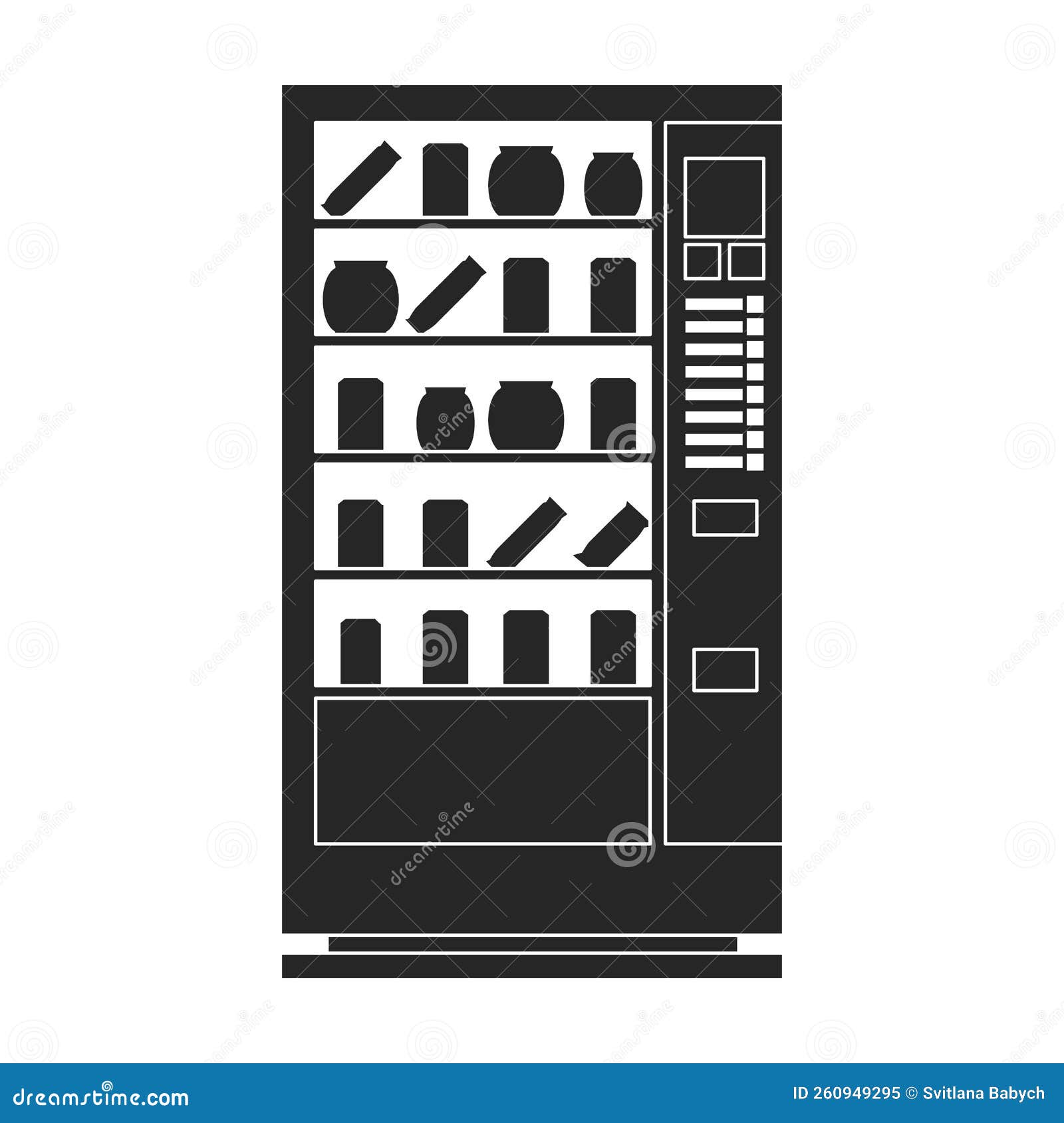 Food Vending Vector Icon.Black Vector Icon Isolated on White Background ...