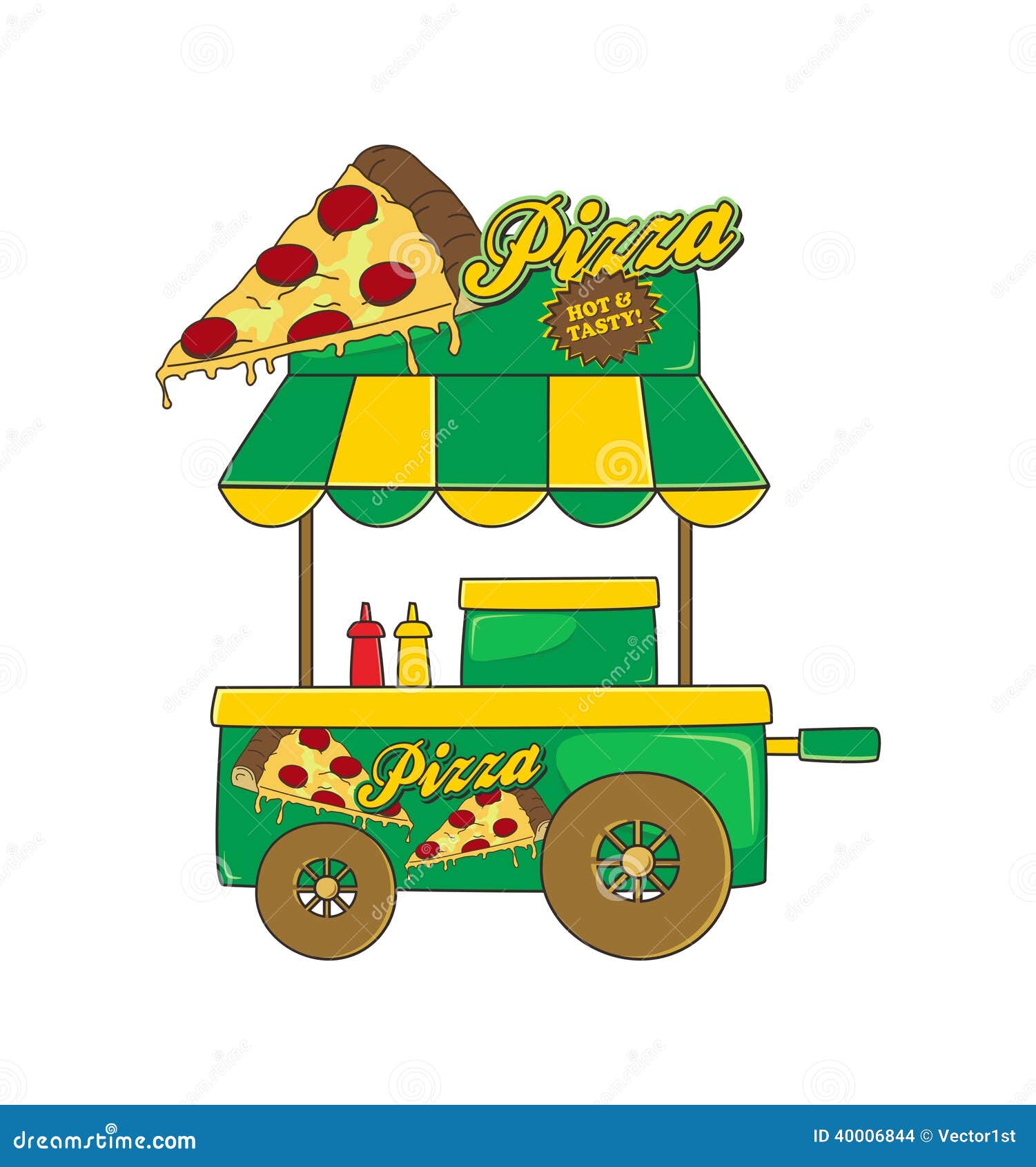 Food vendor cart theme stock vector. Illustration of thirst - 40006844