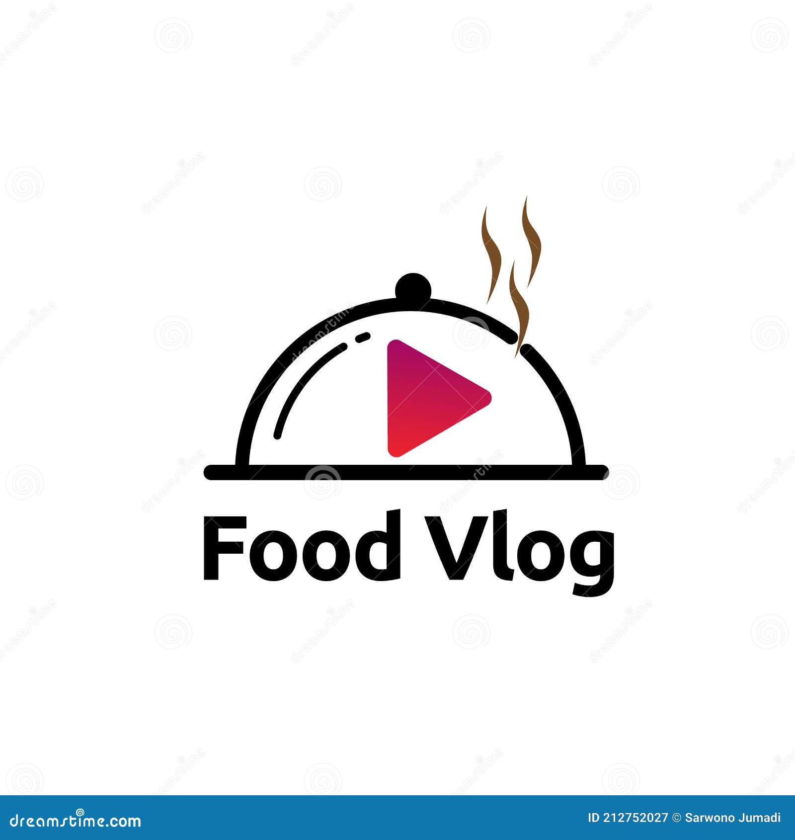 Food Vlog Logo Vector Concept, Icon, Element, and Template for Company ...