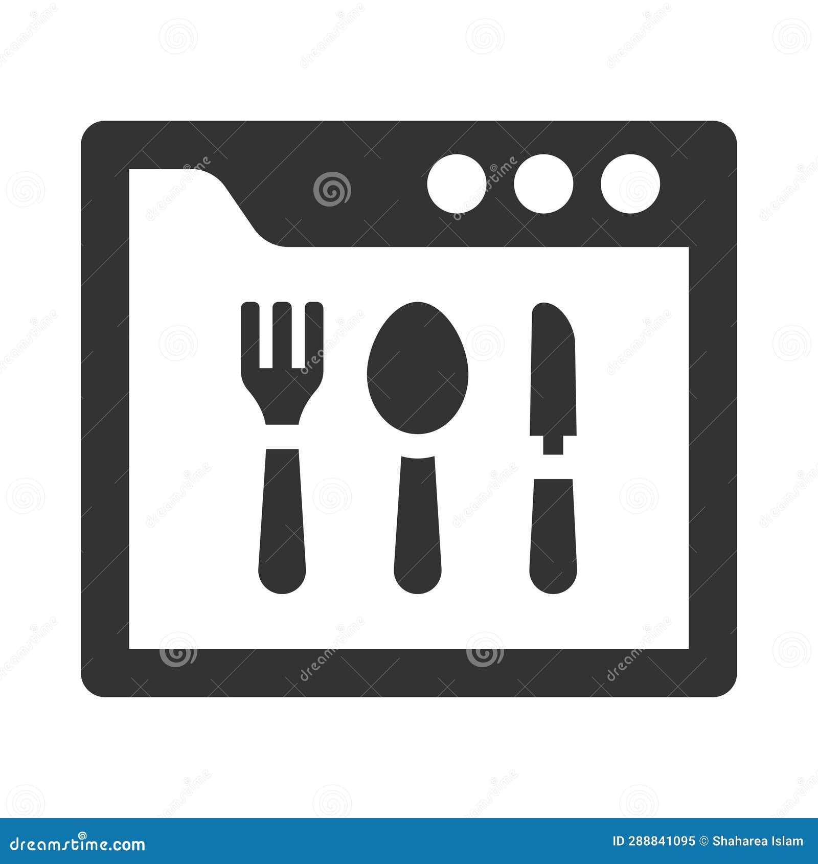 Food vlogger icon stock illustration. Illustration of blog - 288841095