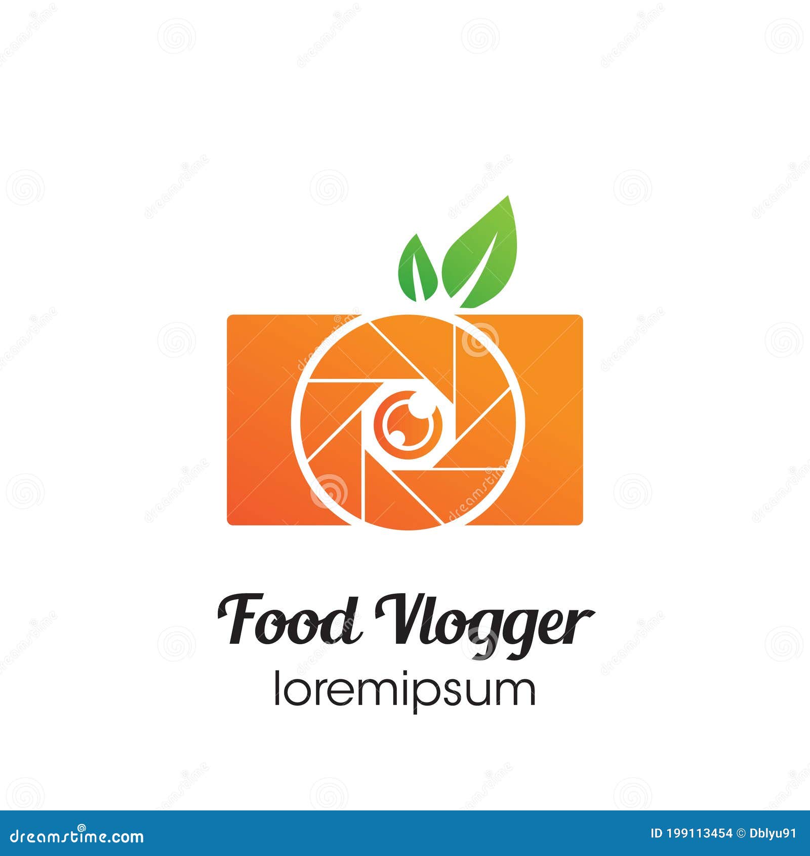 Food Vlogger Logo or Symbol Template Design Stock Vector - Illustration ...