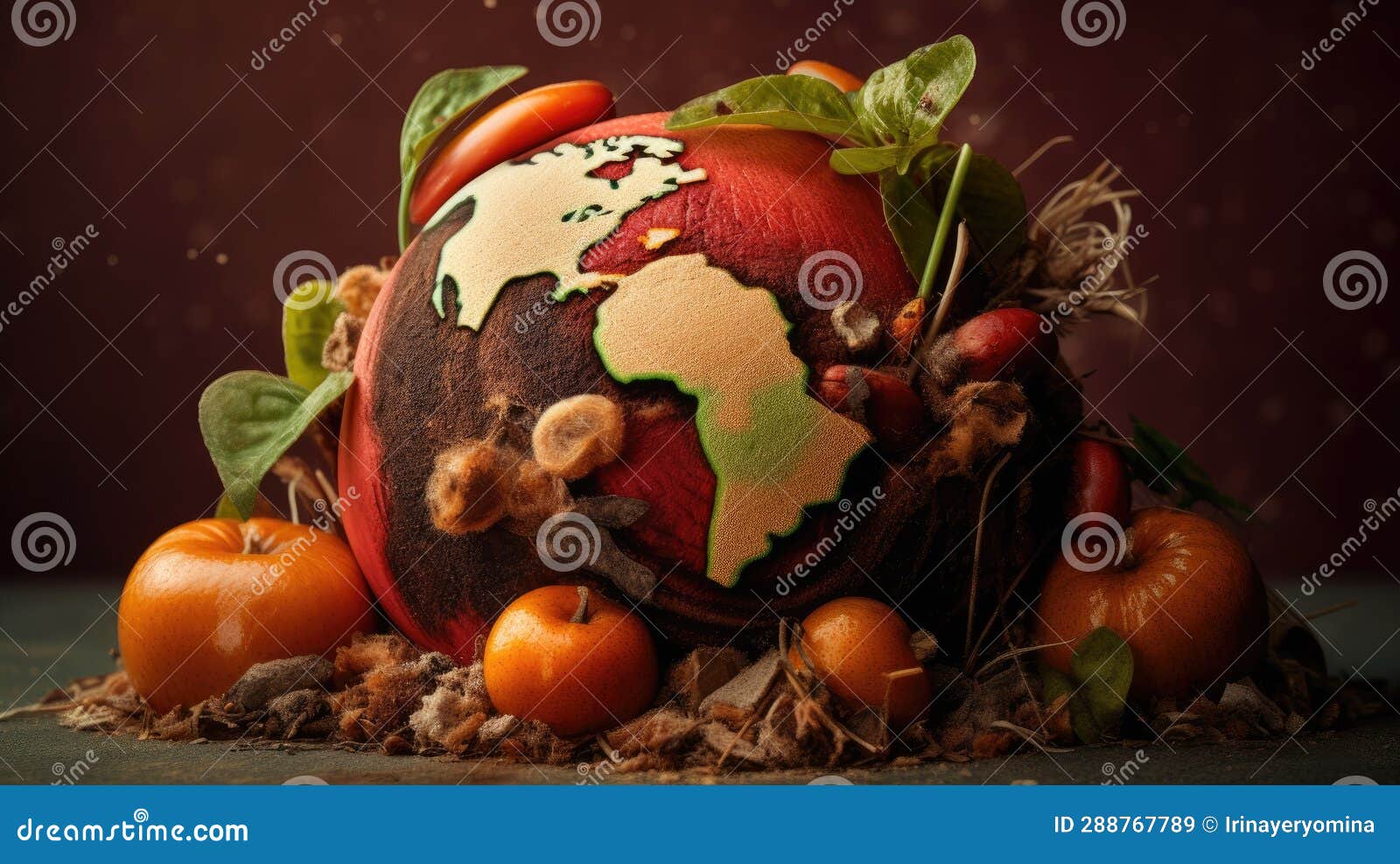 Food Waste Global Problem Concept. Food Loss and Waste Reduction in ...
