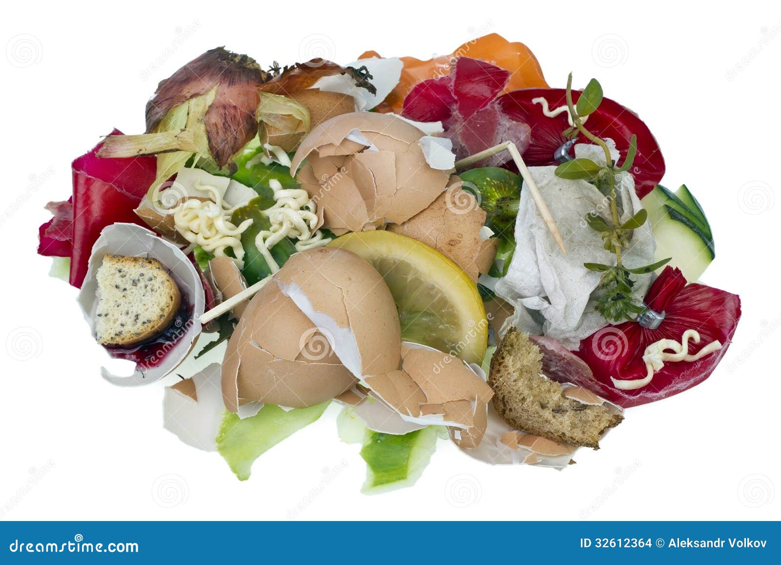Food Waste Isolated Concept Stock Photo - Image of plant, paper: 32612364