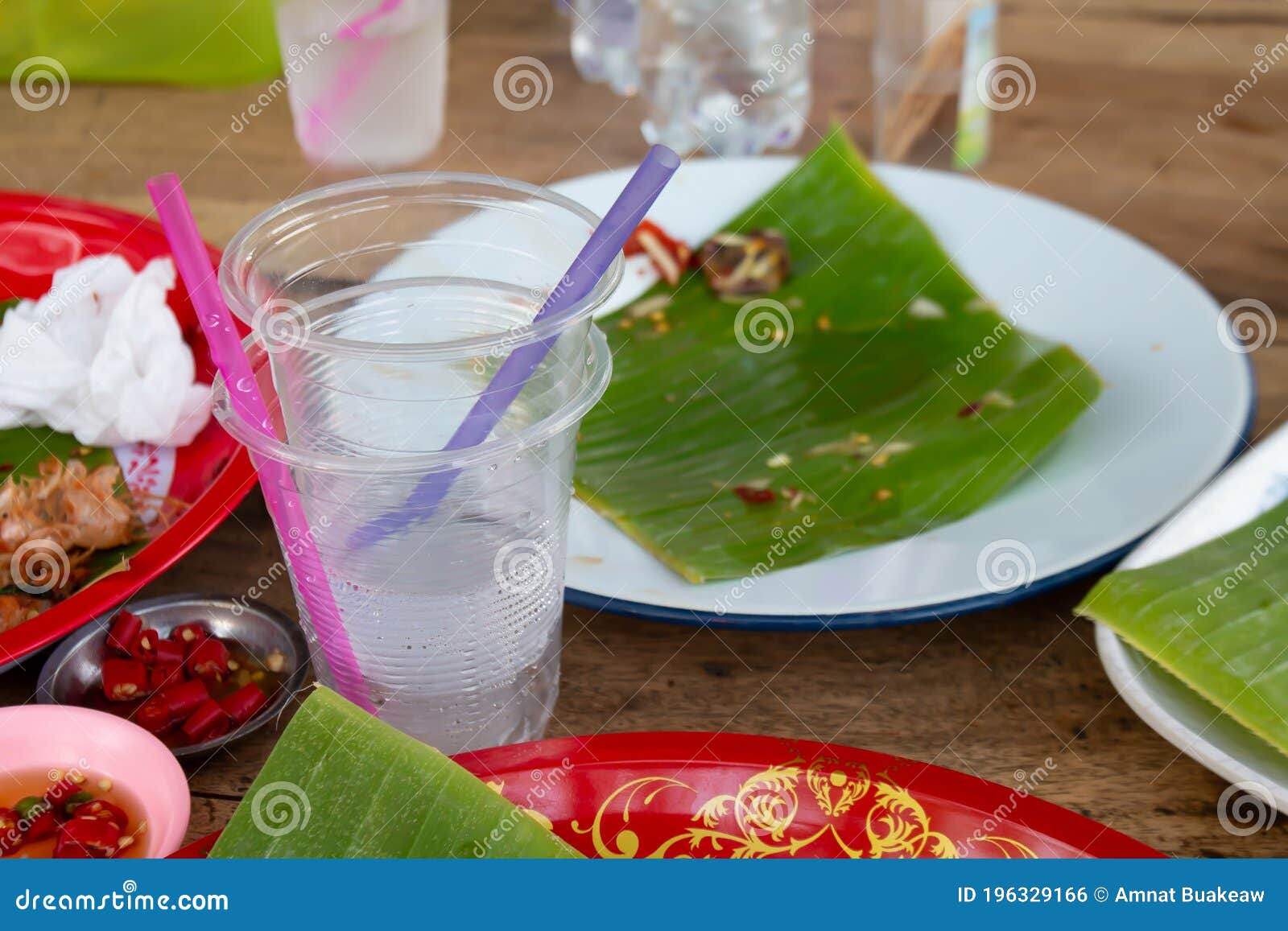 Food Waste Left To Eat, Garbage Leftover Food Stock Photo - Image of ...