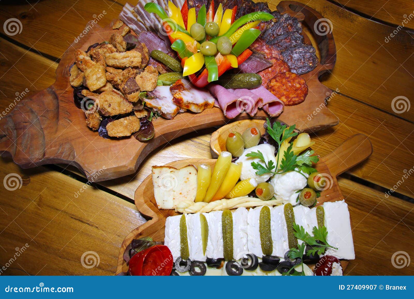 Food on Wooden Plate stock image. Image of hungry, delicious - 27409907