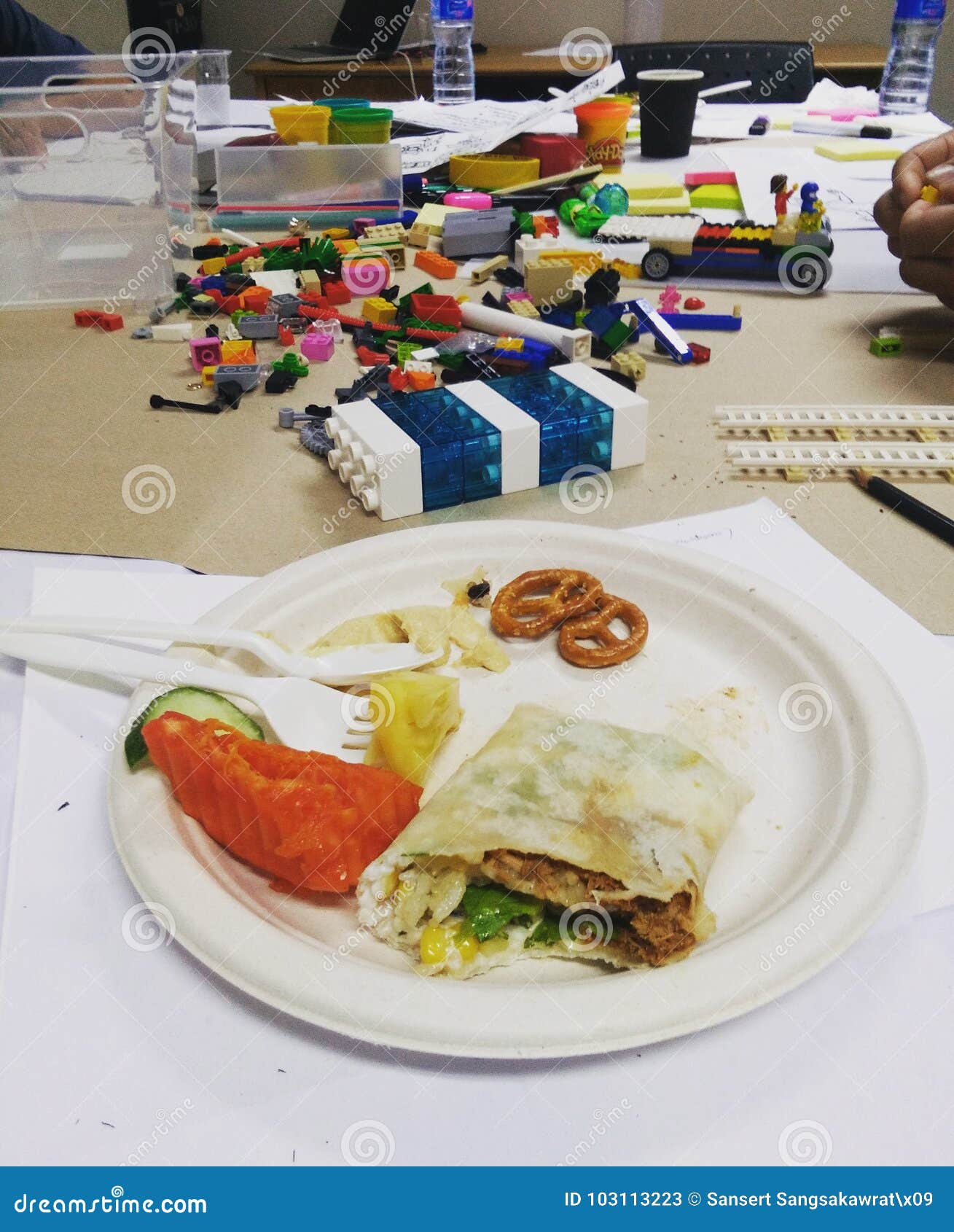 Food with work stock image. Image of food, ameeting - 103113223