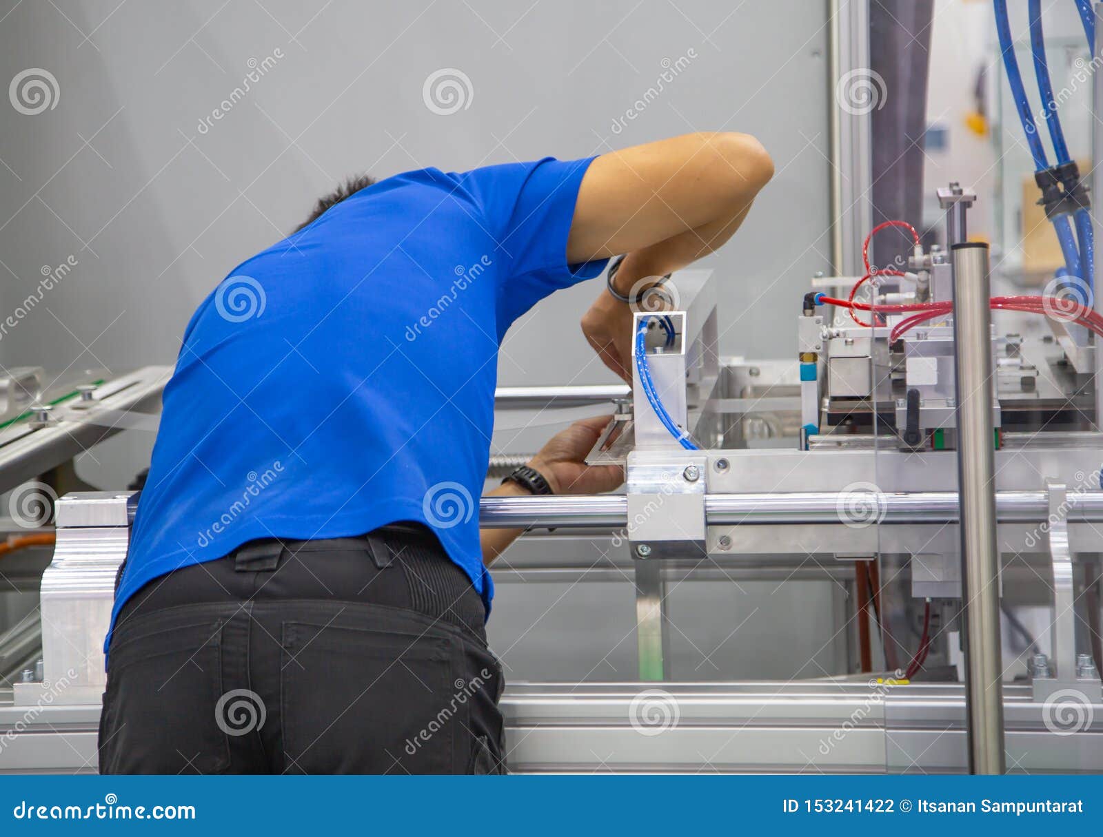 Food Worker Maintenance Machine Stock Photo - Image of maintenance ...