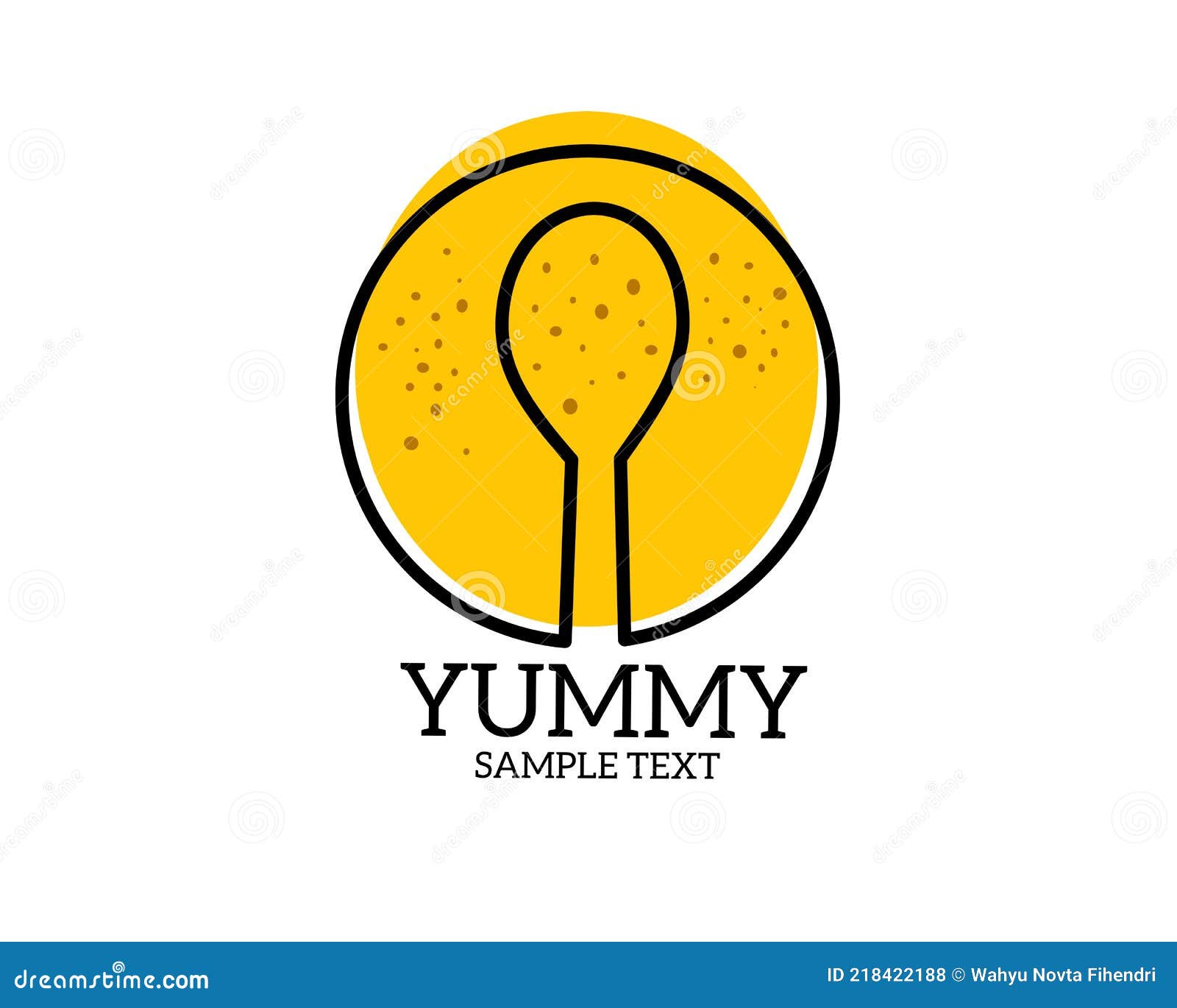 Food Yummy Logo Illustration Background Stock Illustration ...