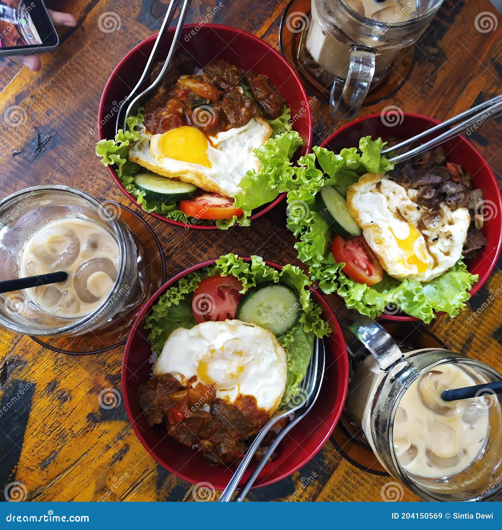 Foodies stock image. Image of food, ricebowl, cozy, eggandbeef - 204150569