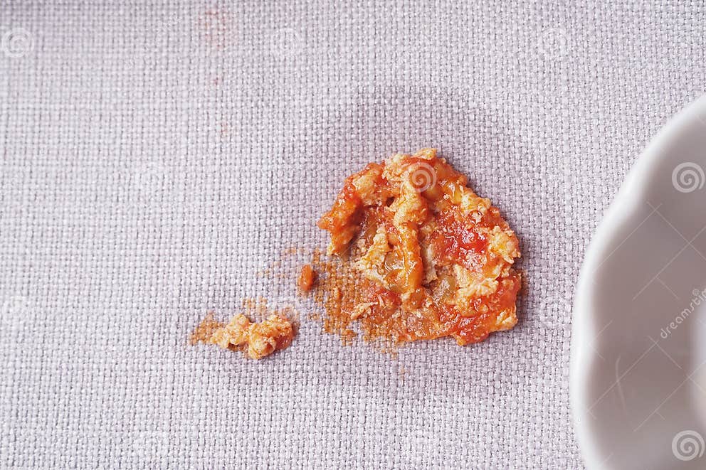 Foods Spilled Over the Breakfast Table. Stock Photo - Image of drop ...