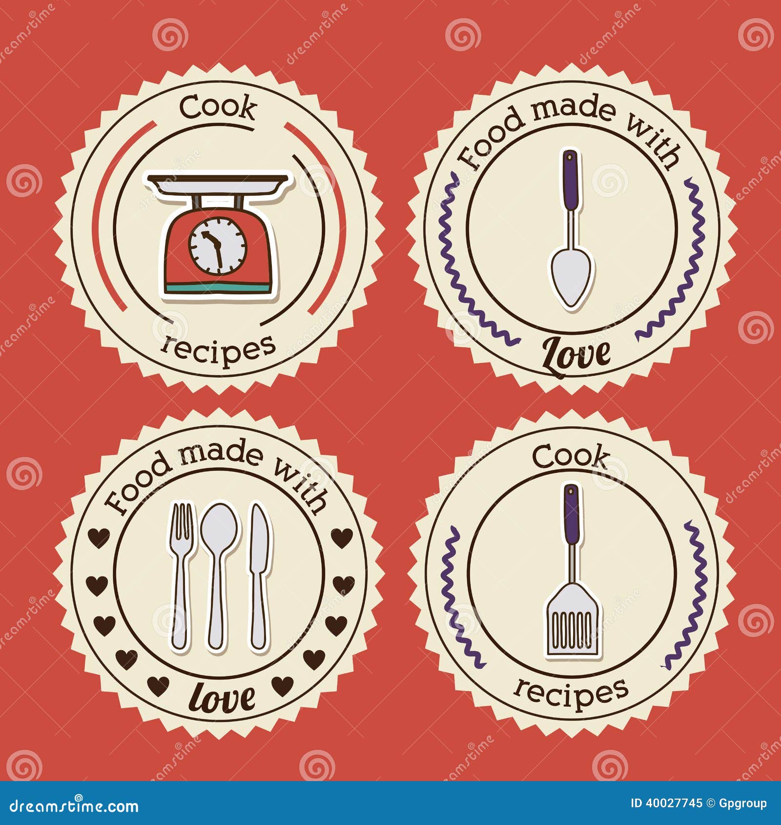 Foodstuff Design stock vector. Illustration of dinner - 40027745
