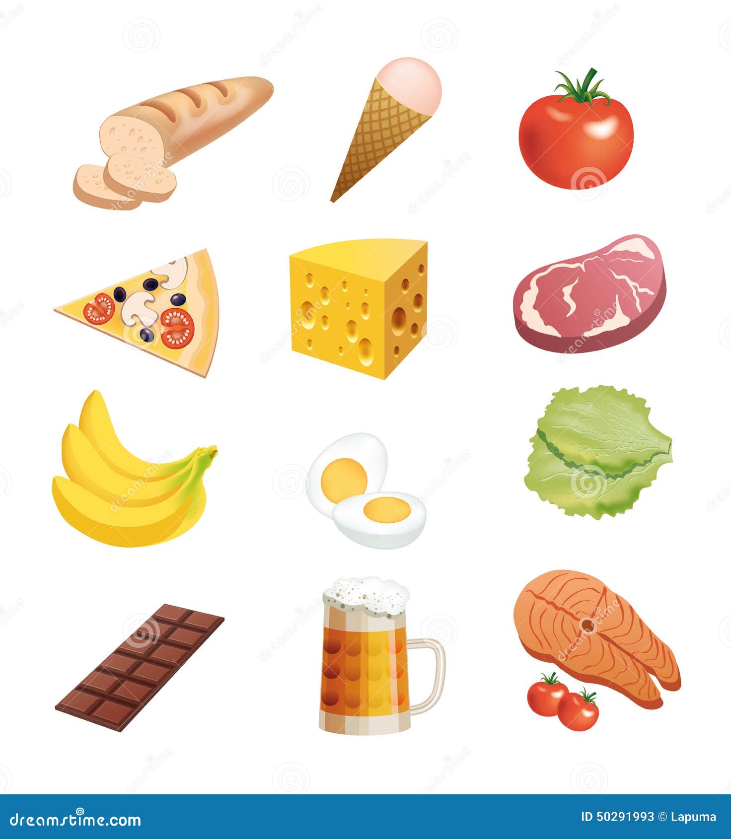 Foodstuffs stock vector. Illustration of ingredients - 50291993