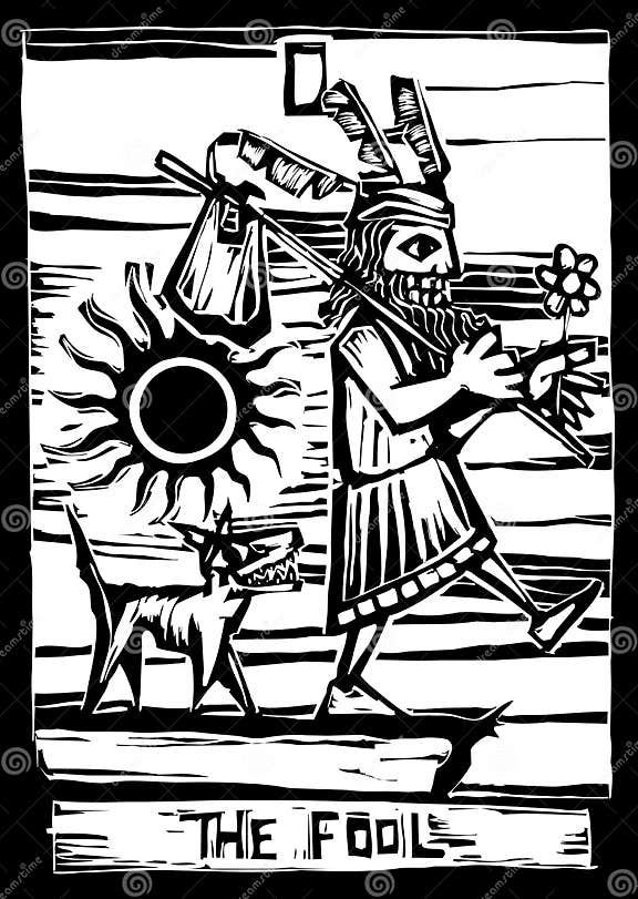 The Fool stock vector. Illustration of walk, vagabond - 19669880