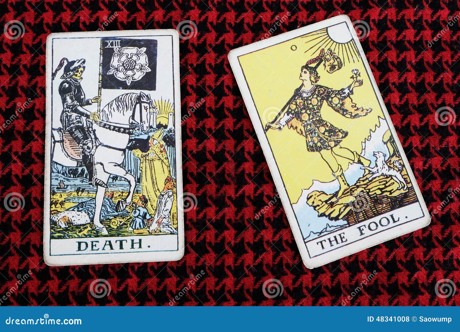 The FOOL & the DEAD. Tarot Cards Stock Photo - Image of predict, fool ...