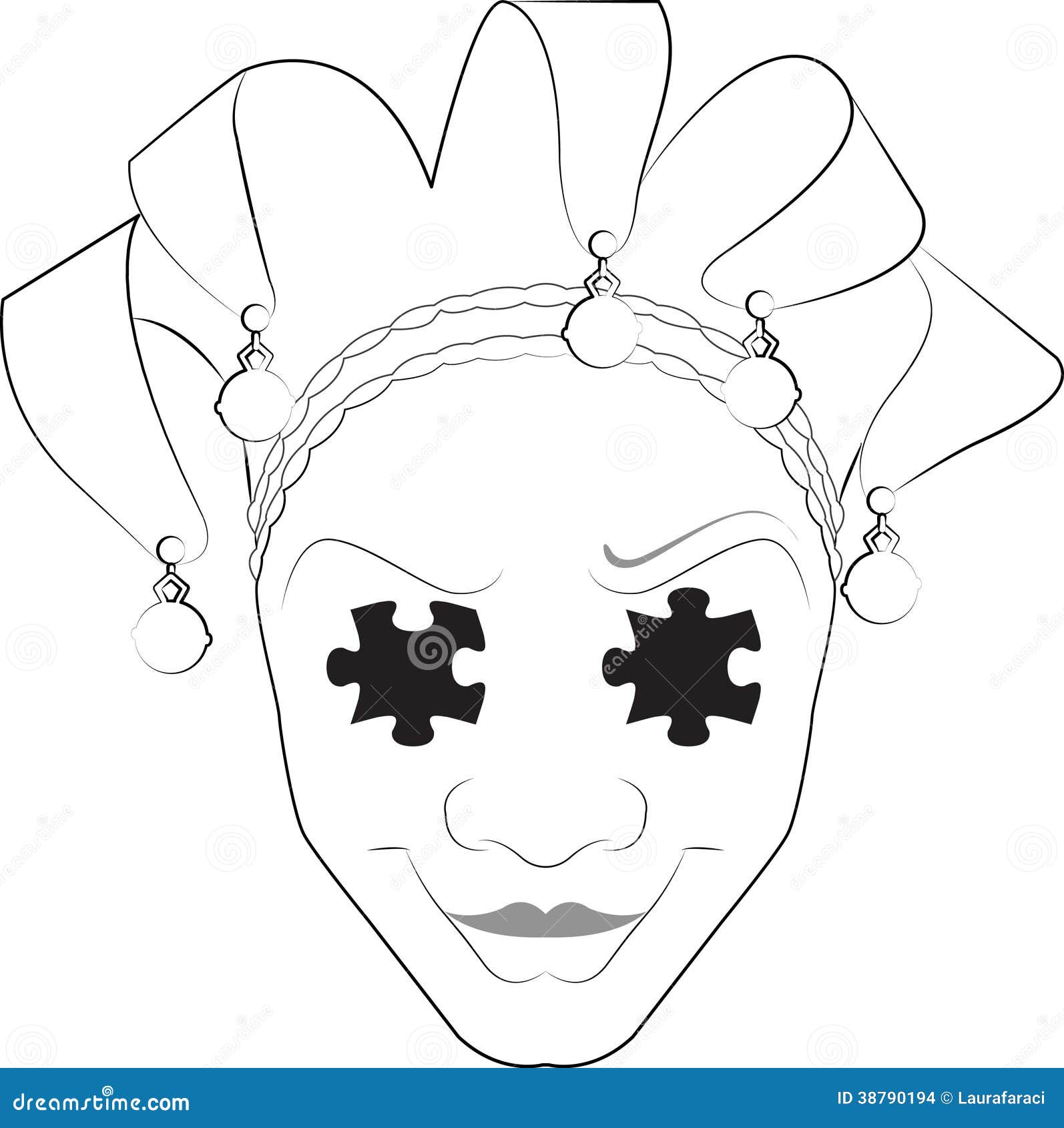 The fool stock illustration. Illustration of black, white - 38790194