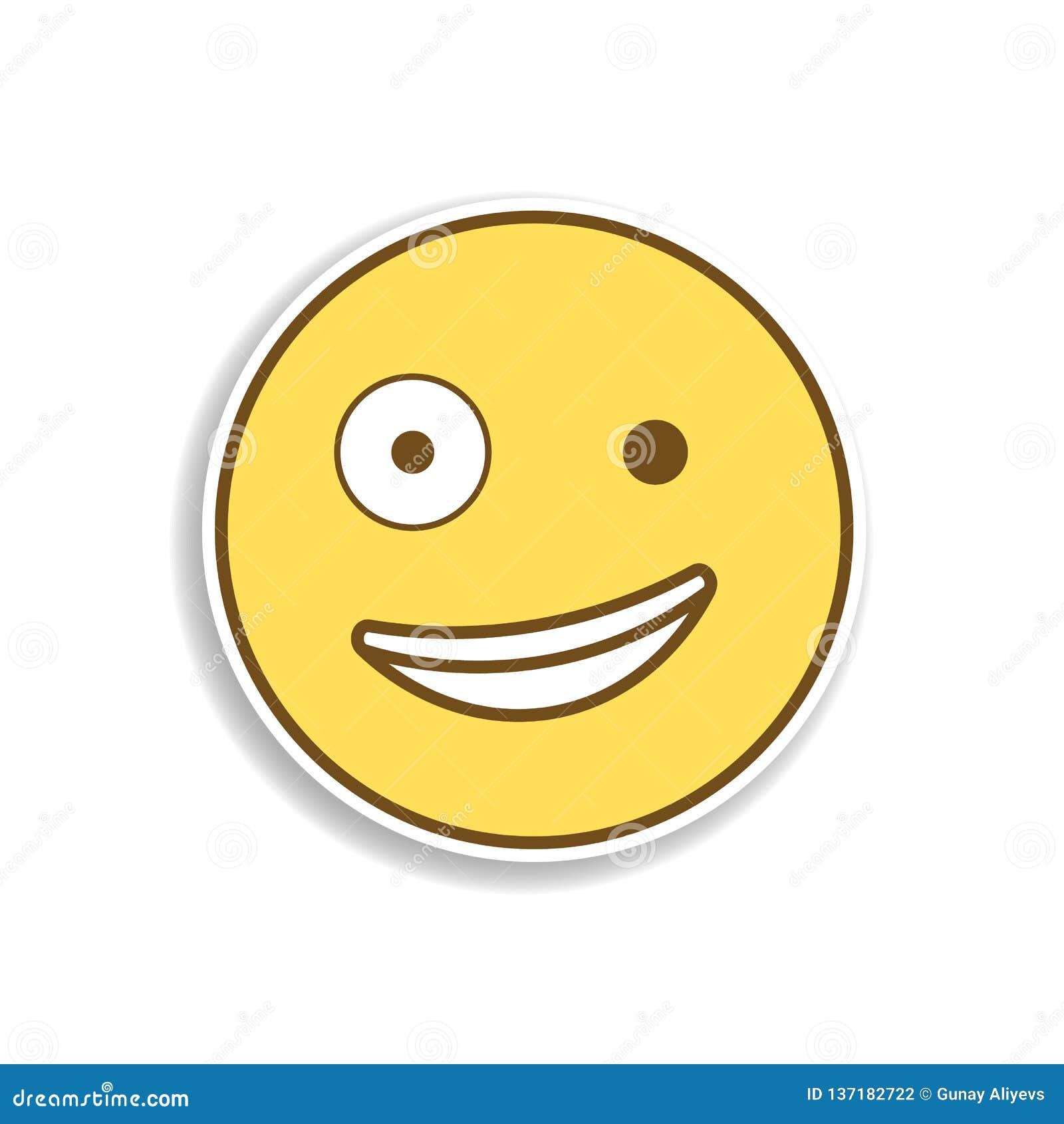 Fooled Colored Emoji Sticker Icon. Element of Emoji for Mobile Concept ...