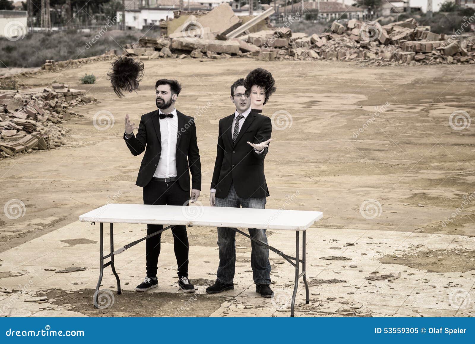 Fooling around with heads stock image. Image of beheaded - 53559305