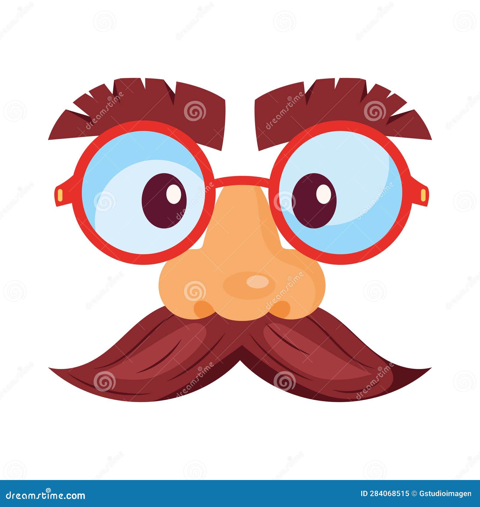 Fools day comic mask stock vector. Illustration of fools - 284068515