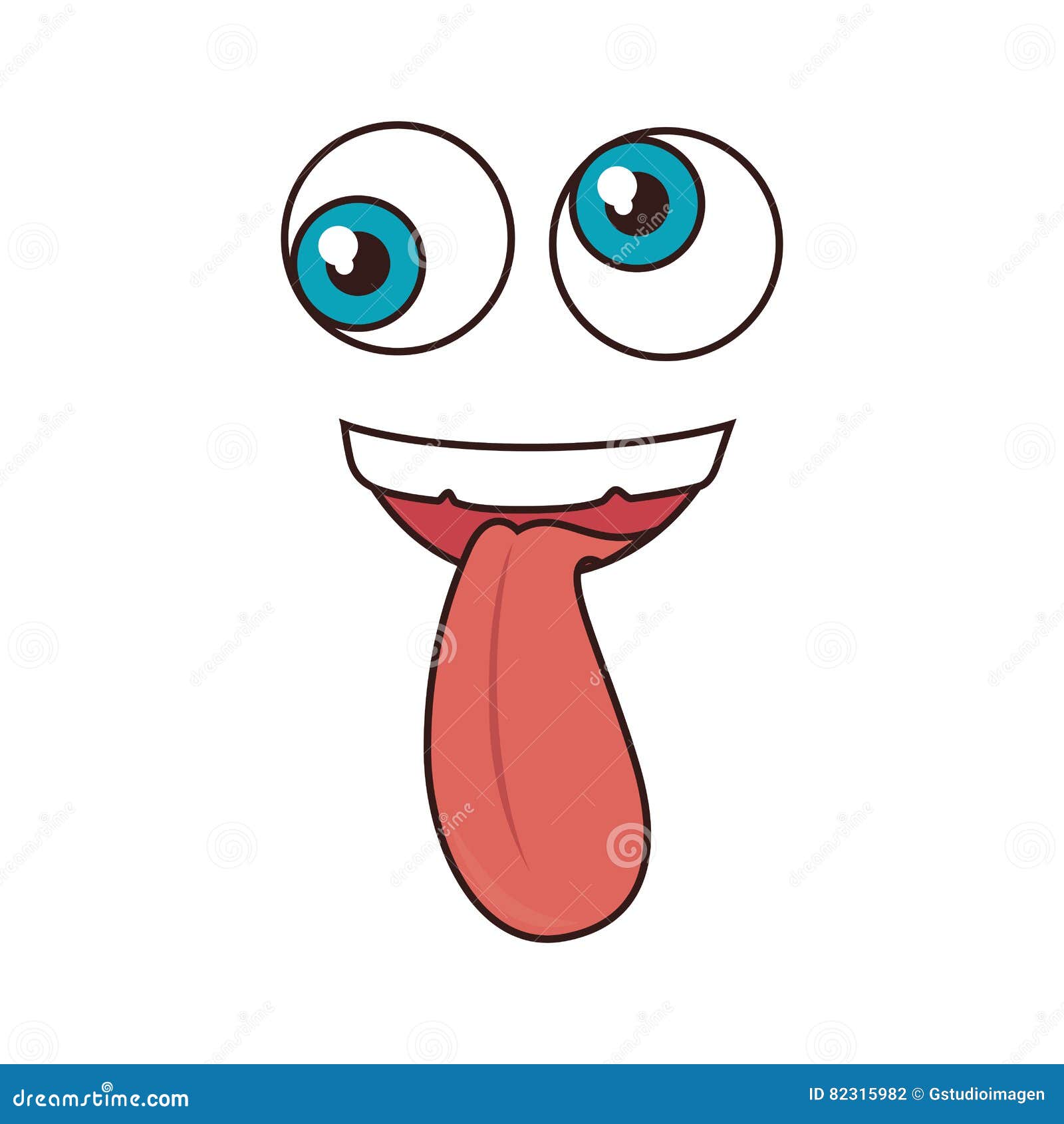 Fools Face Comic Isolated Icon Stock Illustration - Illustration of ...