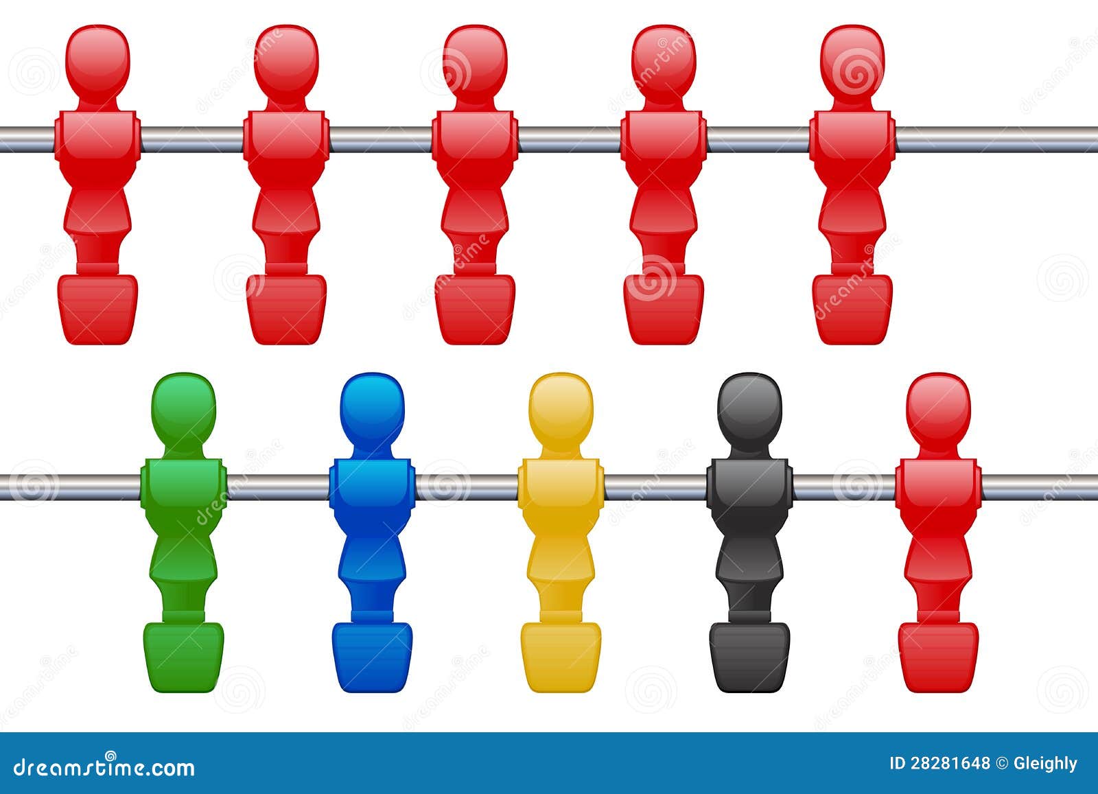 Foosball stock vector. Illustration of goal, field, game - 28281648