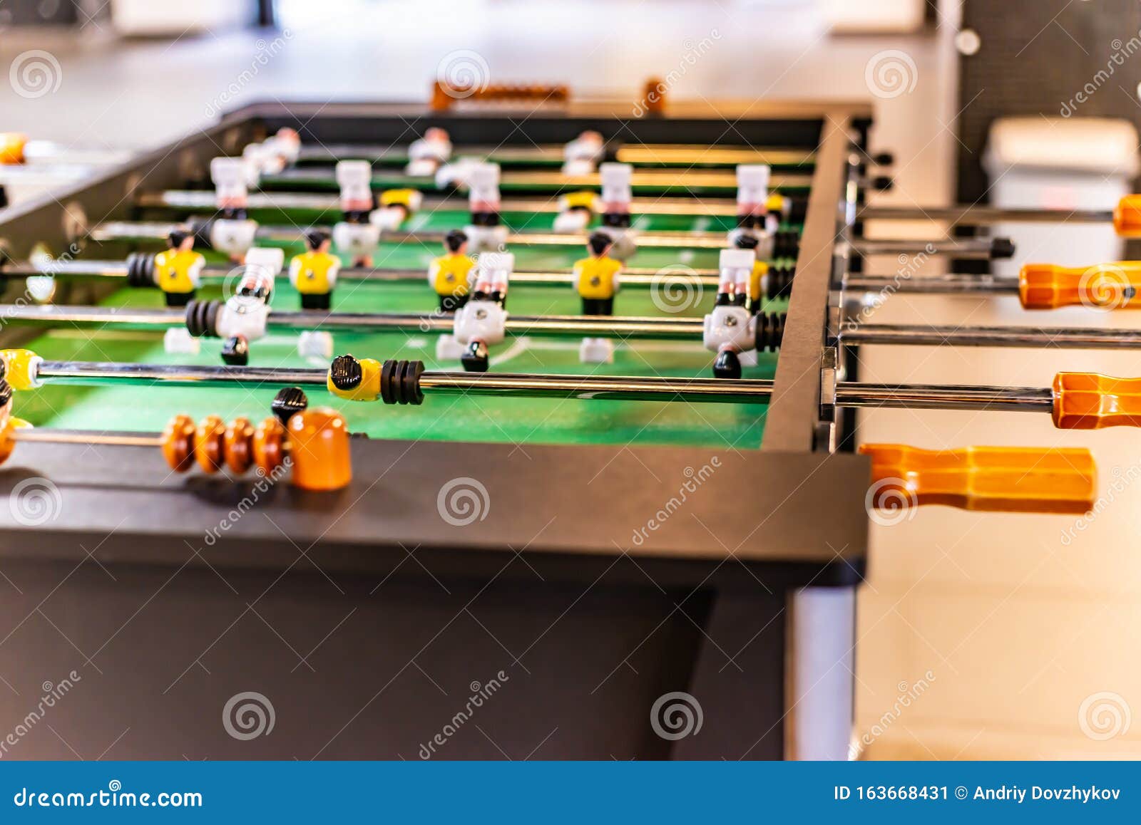 Foosball Close-up in the Game Room Stock Image - Image of indoor ...