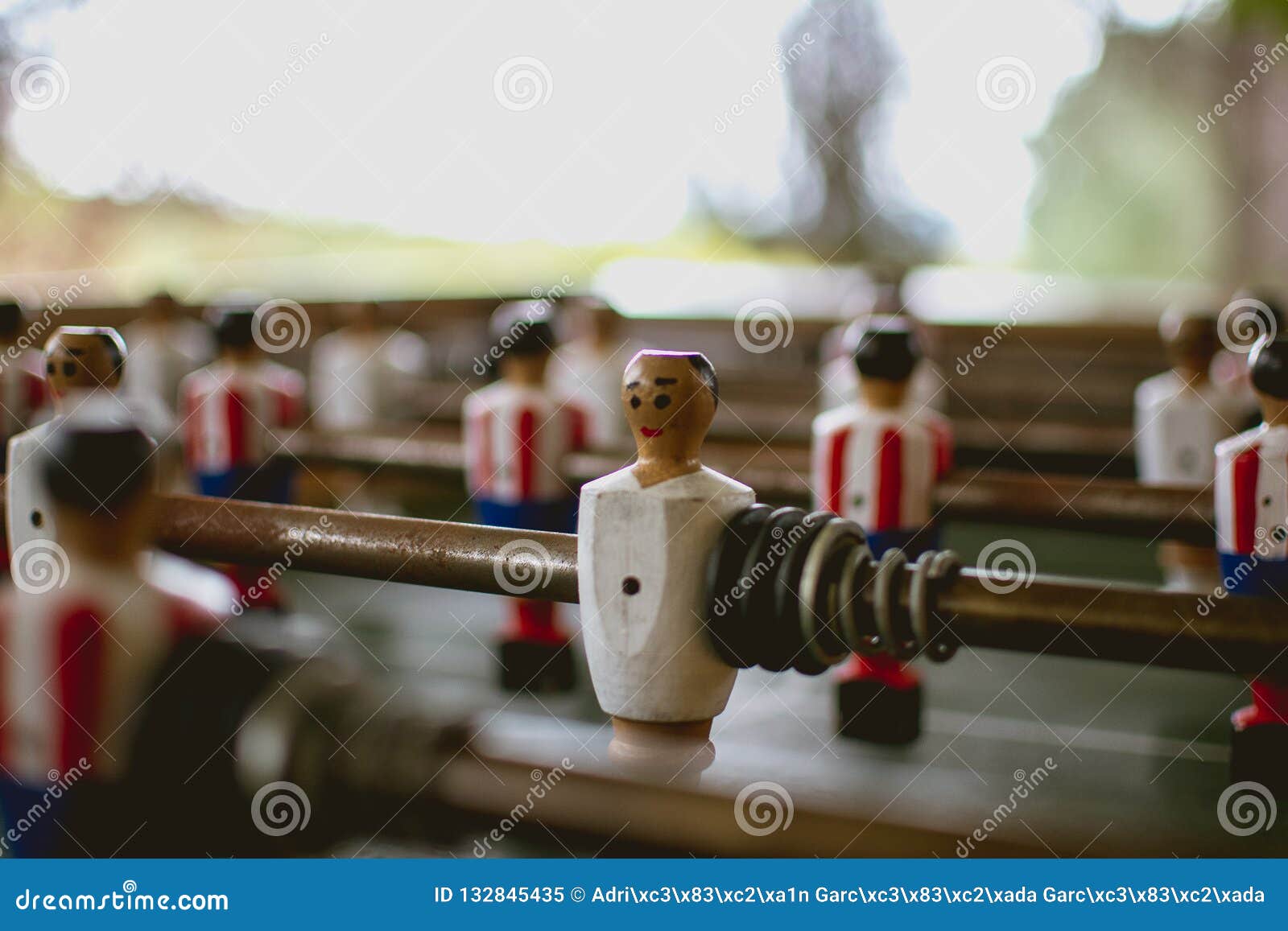 Foosball Player in Outer Play Stock Image - Image of figure, pass ...