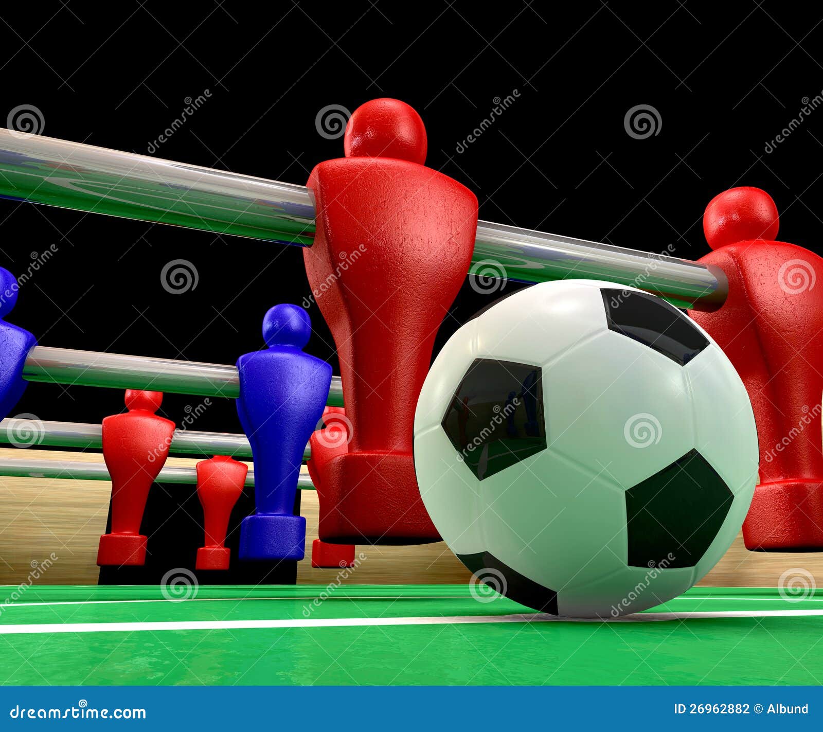 Foosball Table Closeup stock illustration. Illustration of recreation ...