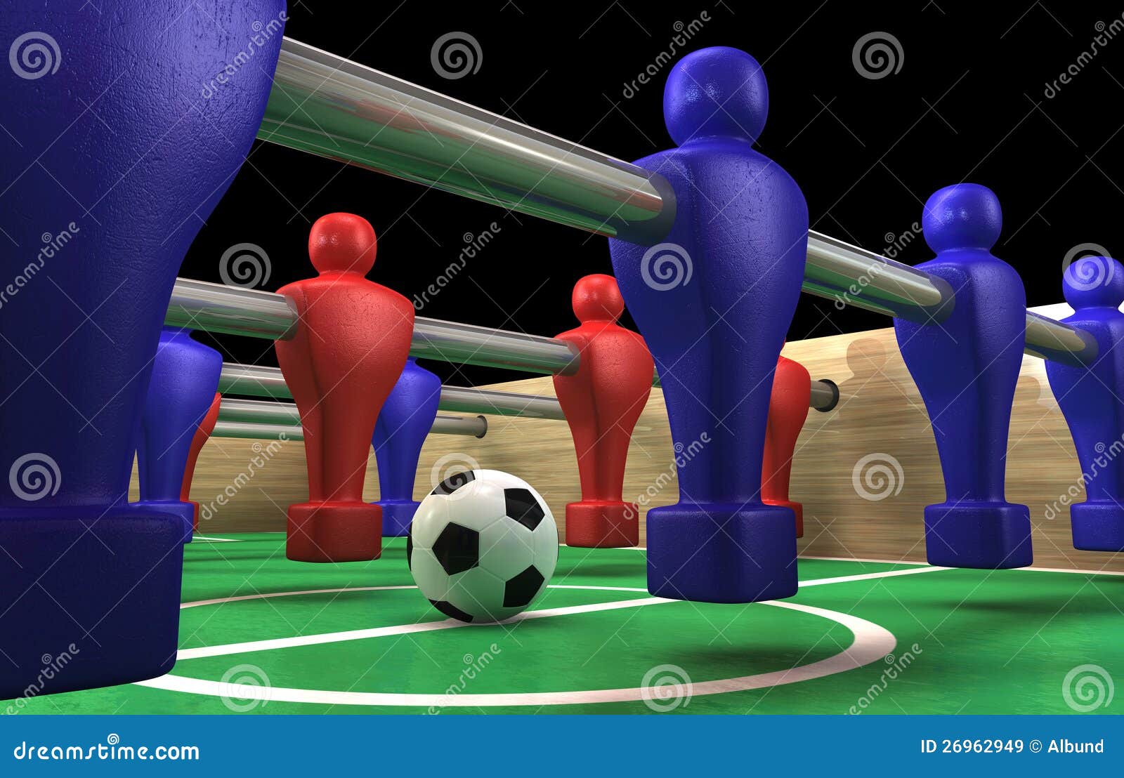 Foosball Table Closeup stock illustration. Illustration of controlled ...