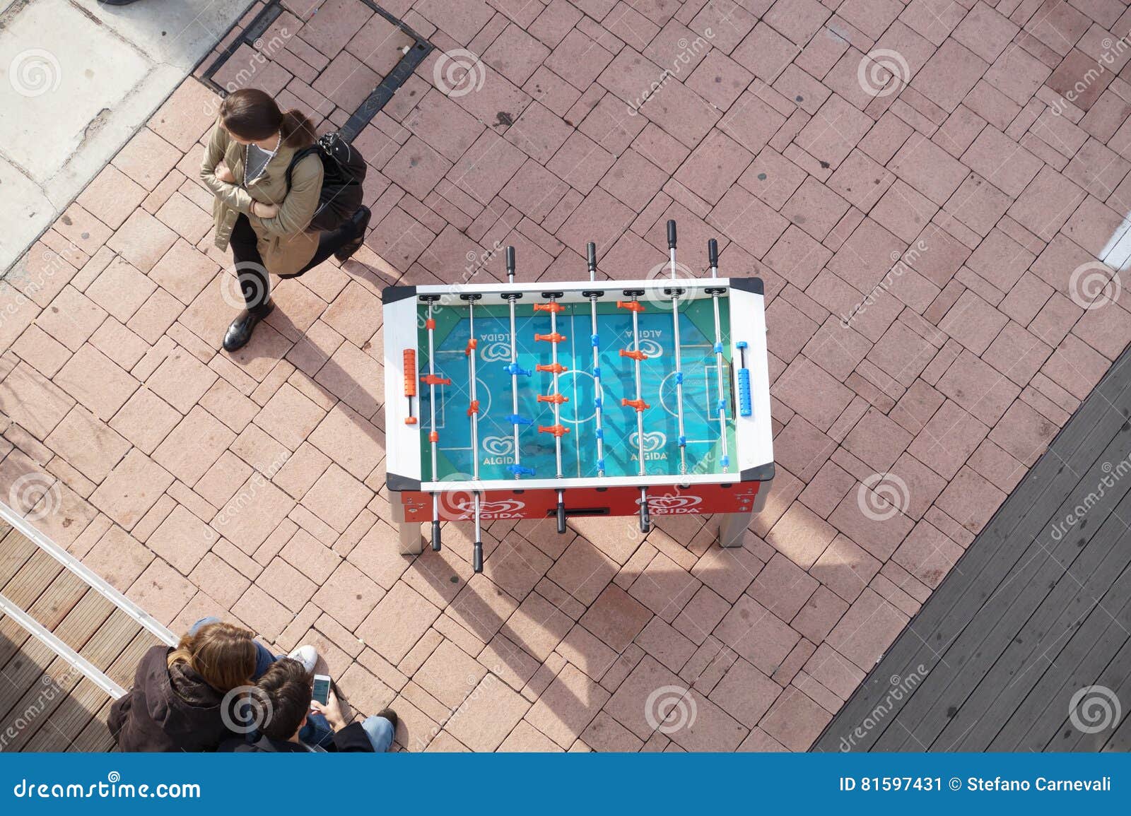 Foosball table. Top view editorial photo. Image of ball - 81597431