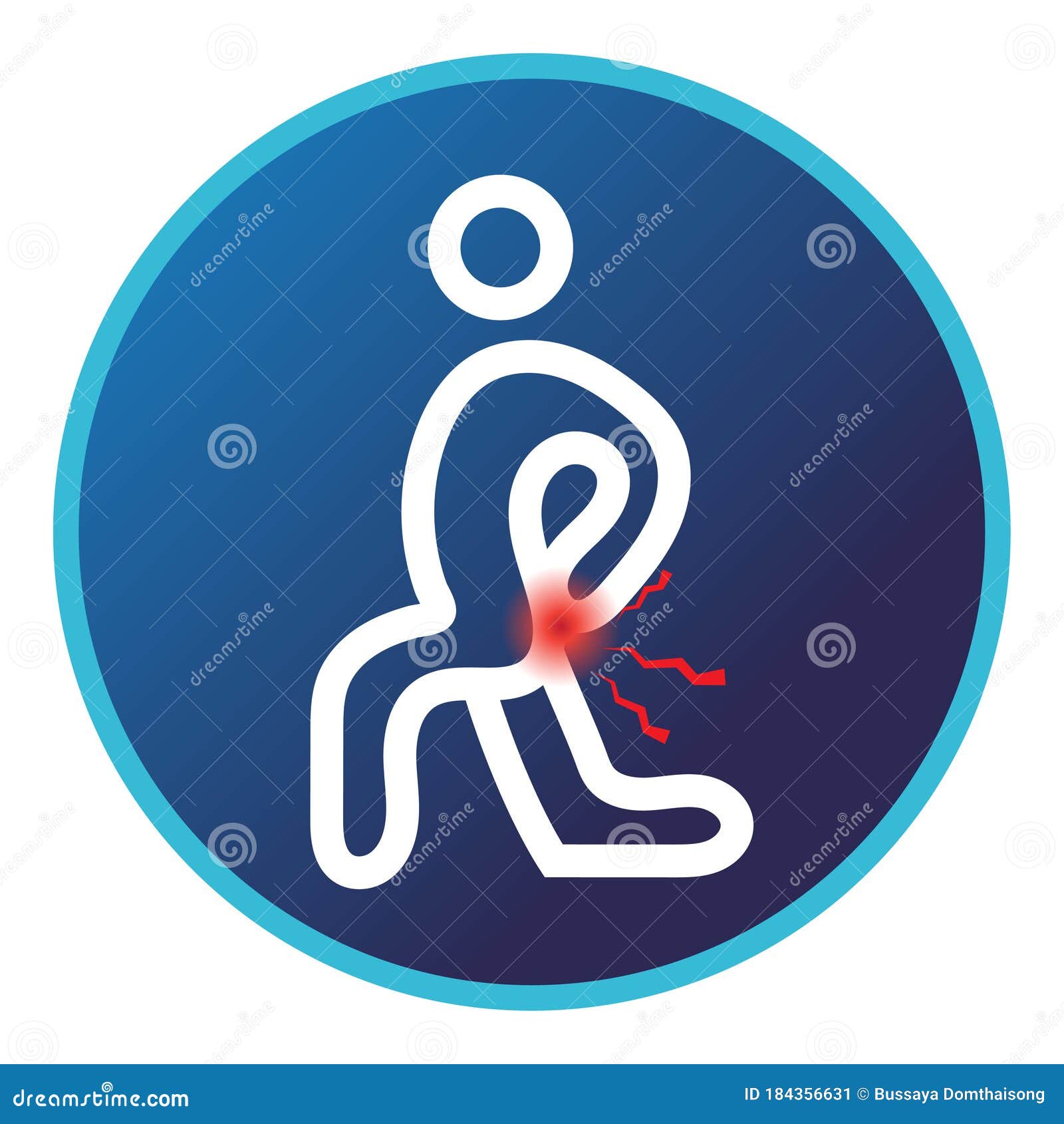 Injury of the Back Pain Icon, Concept Symptom of Back and Pelvic Injury ...