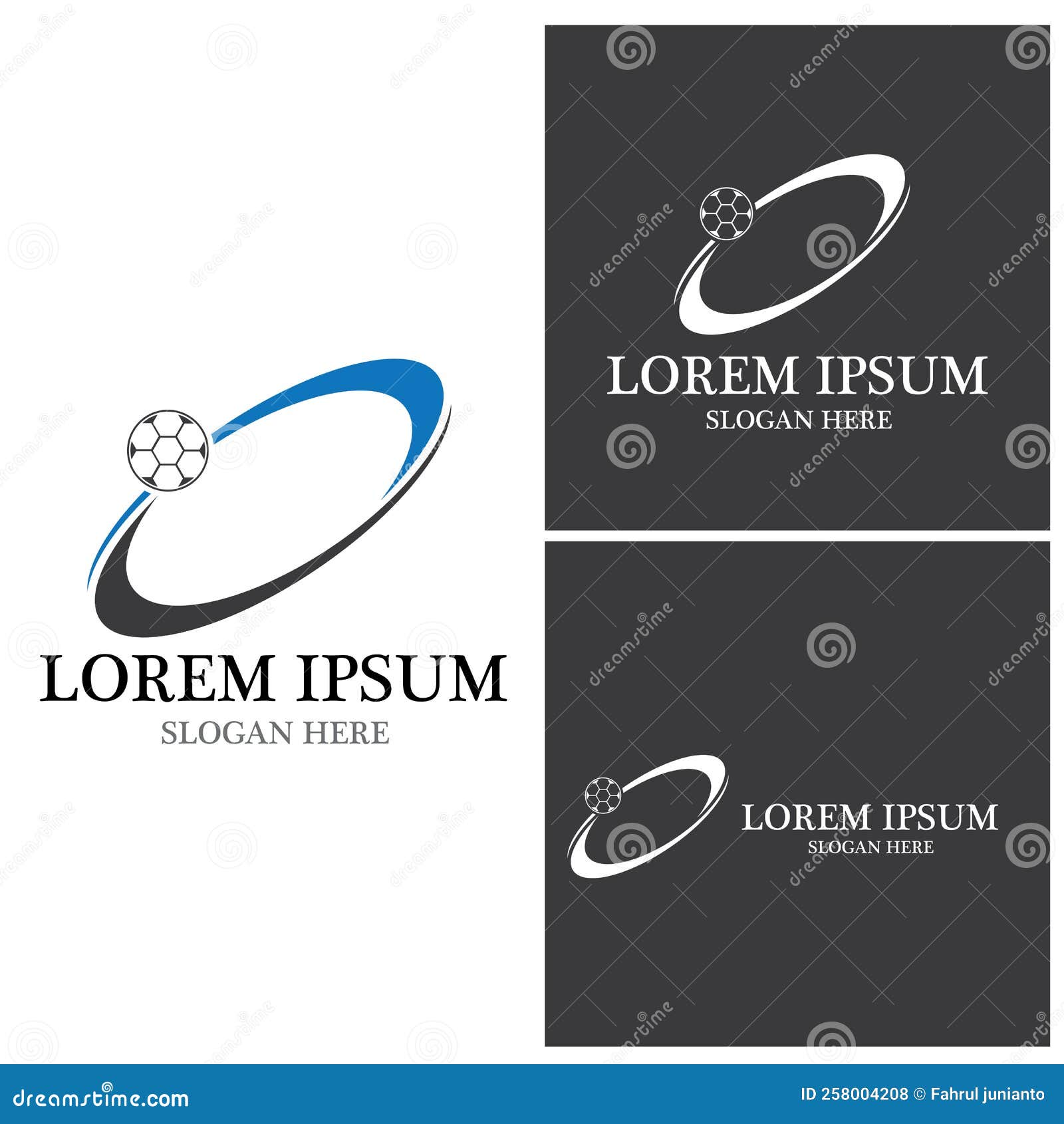 Foot Ball Icon Logo Vector Template Stock Illustration - Illustration ...