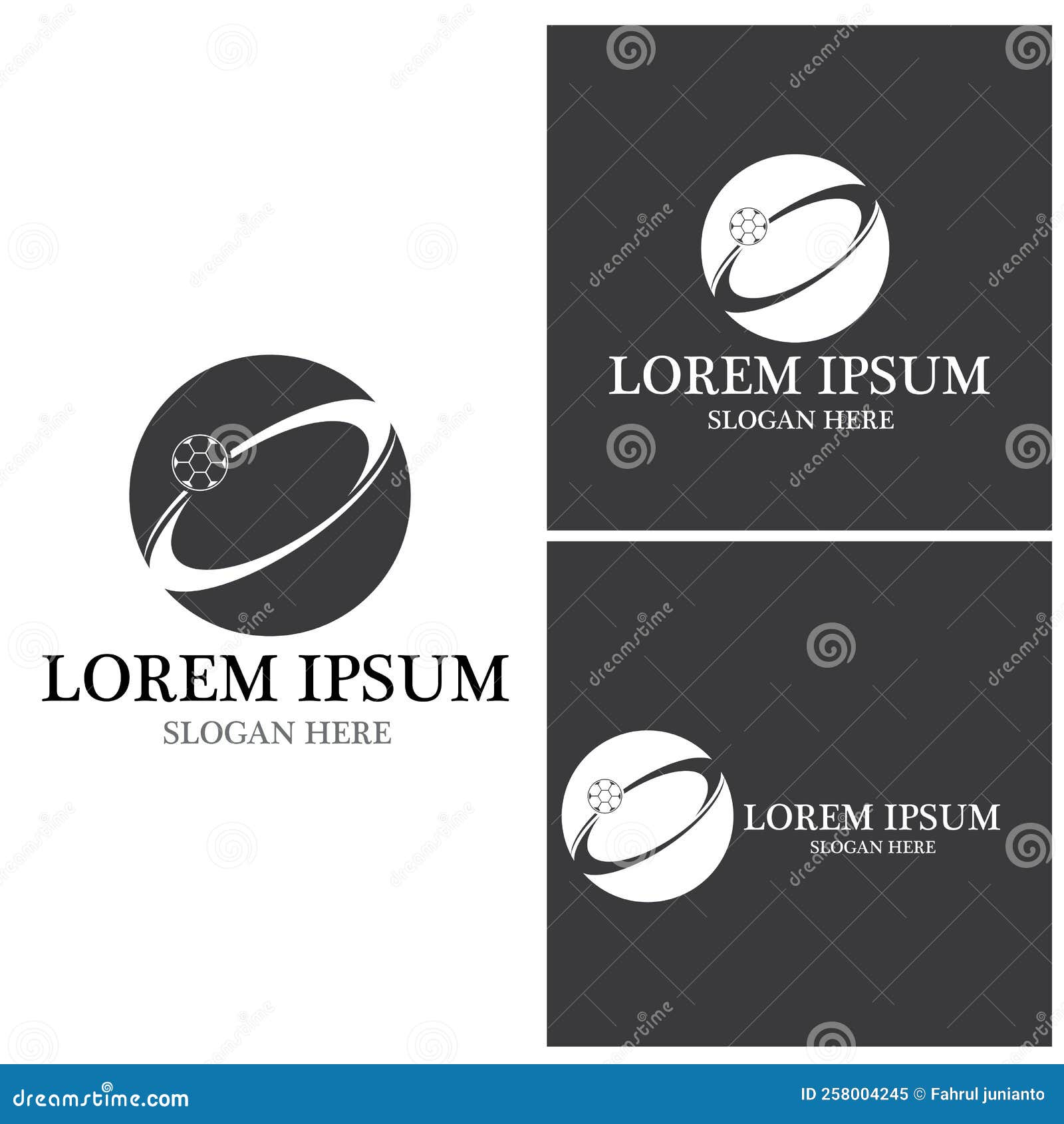 Foot Ball Icon Logo Vector Template Stock Illustration - Illustration ...