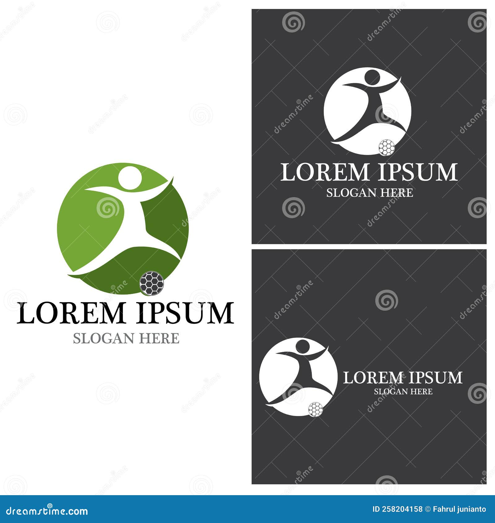 Foot Ball Icon Logo Vector Template Stock Illustration - Illustration ...