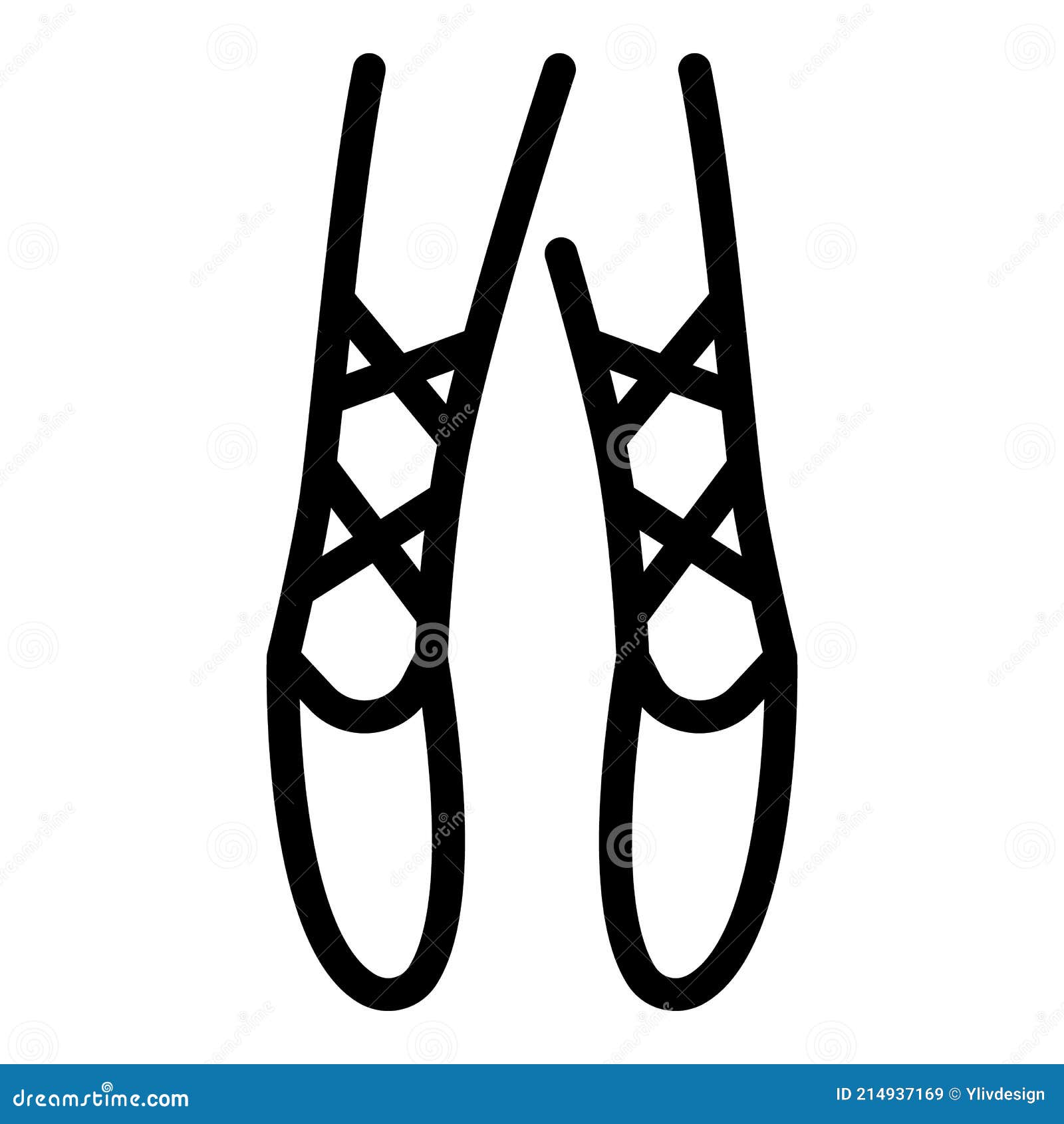 Foot Ballet Shoes Icon, Outline Style Stock Vector - Illustration of ...