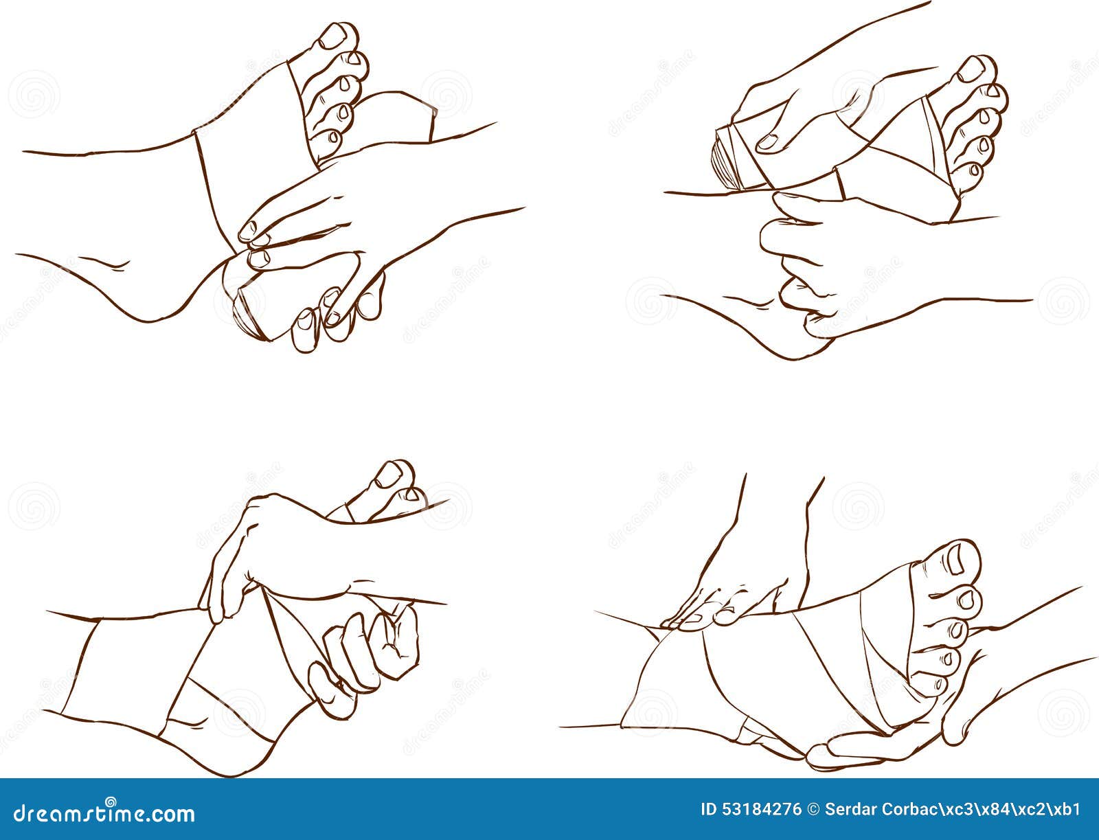 Foot bandage stock illustration. Illustration of hurt - 53184276