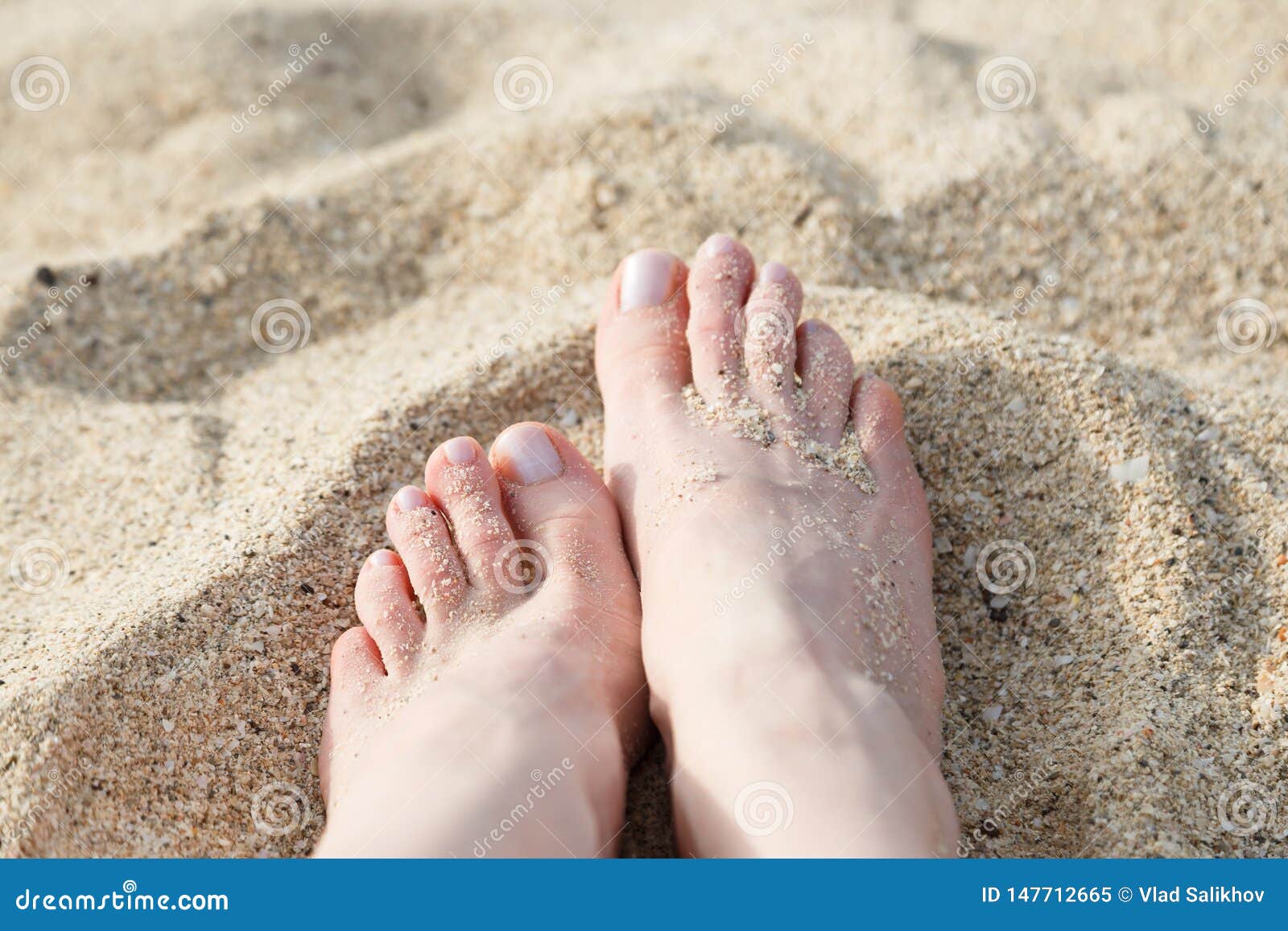 Foot on the beach sand stock image. Image of chiropody - 147712665