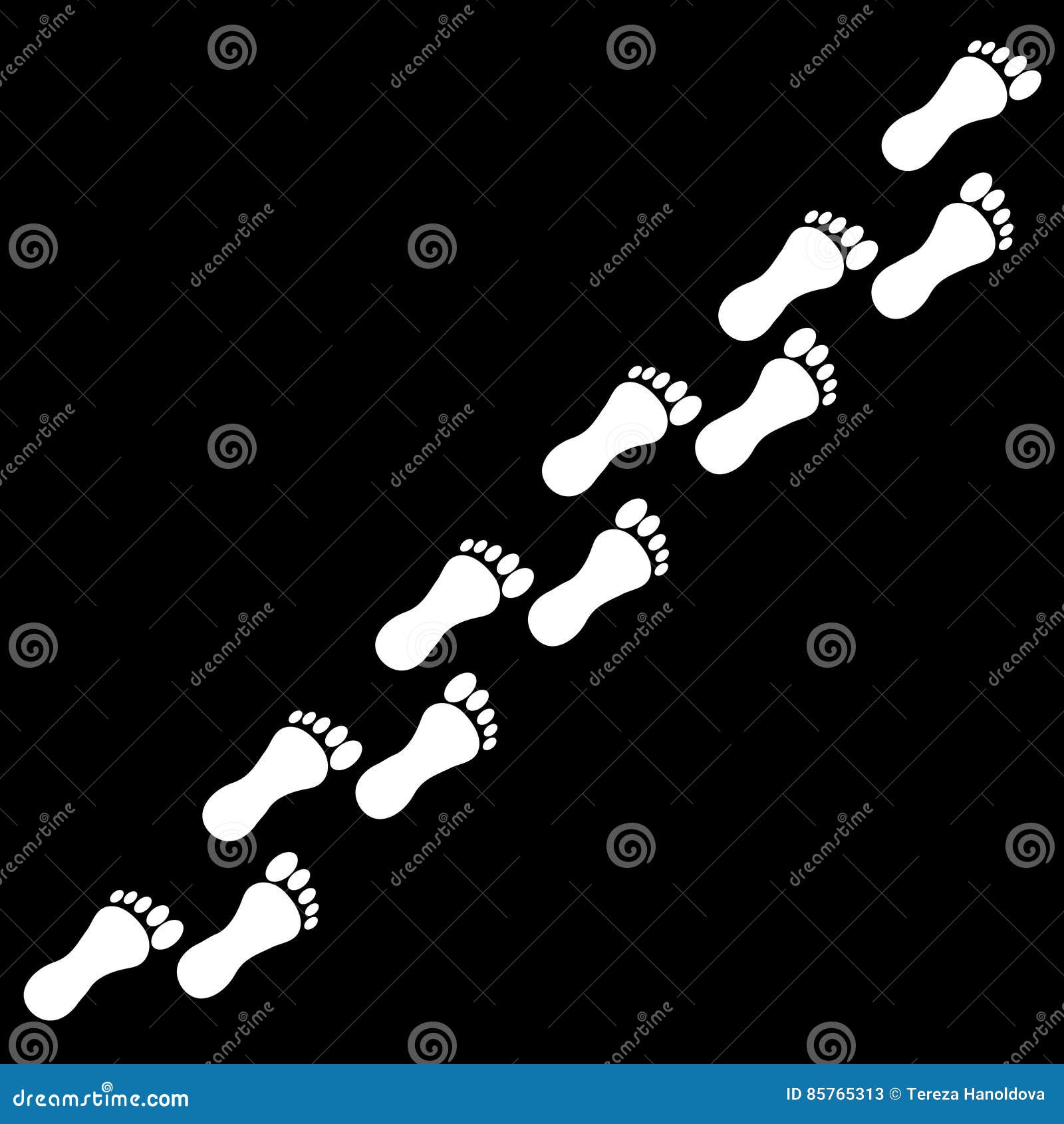 Foot on black background stock vector. Illustration of footstep - 85765313